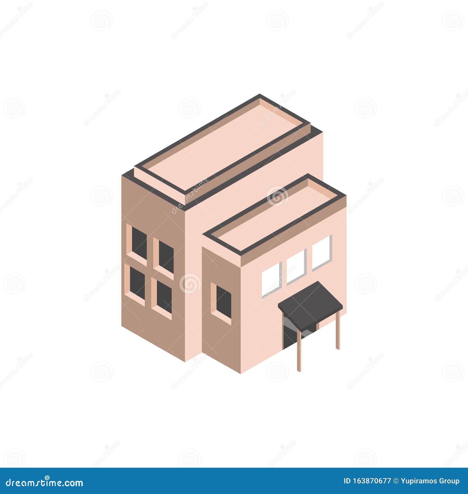 Commercial Structure Cartoon Vector | CartoonDealer.com #38985849