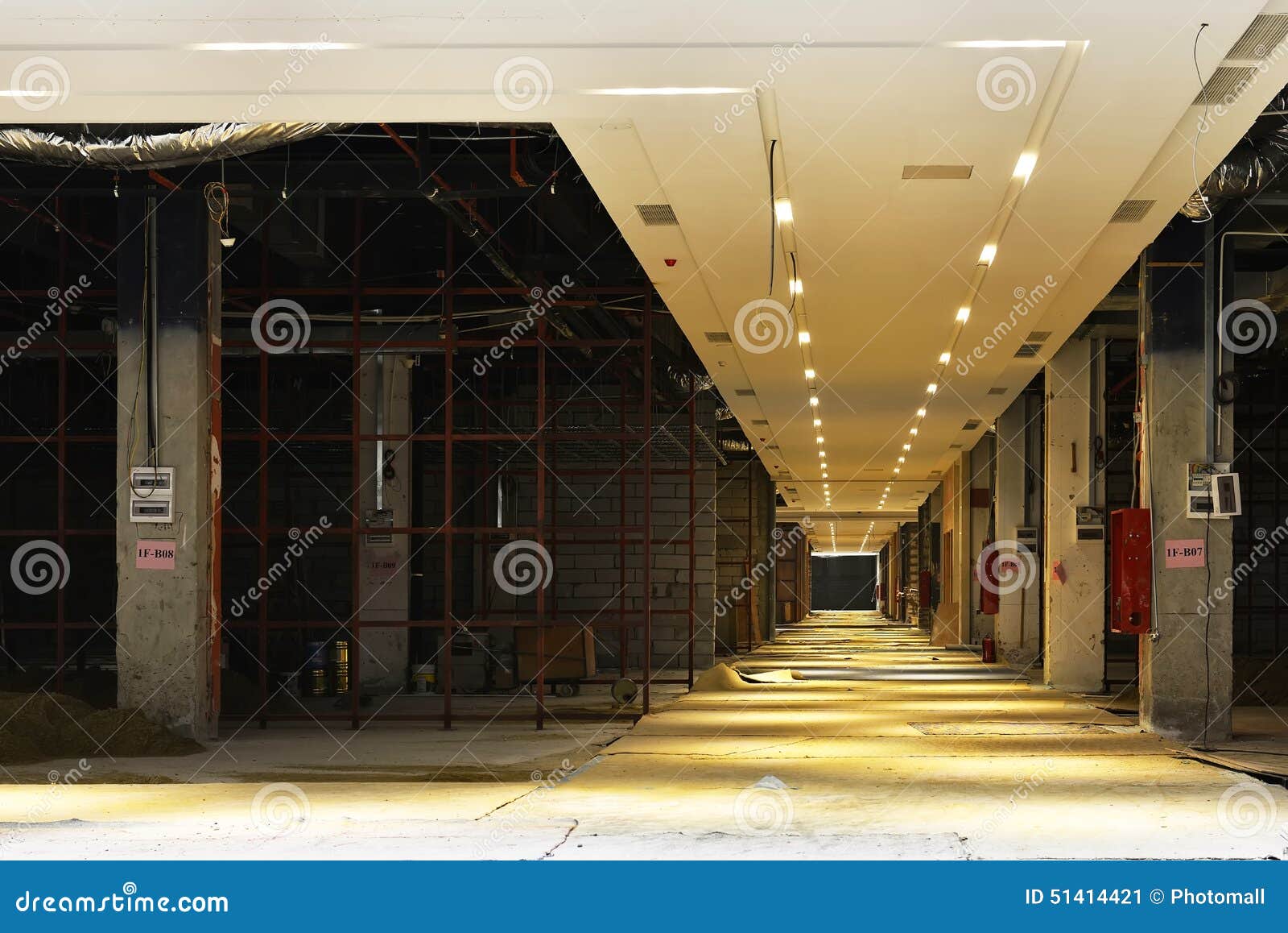 Commercial Shopping Building is Under Construction Stock Image - Image ...