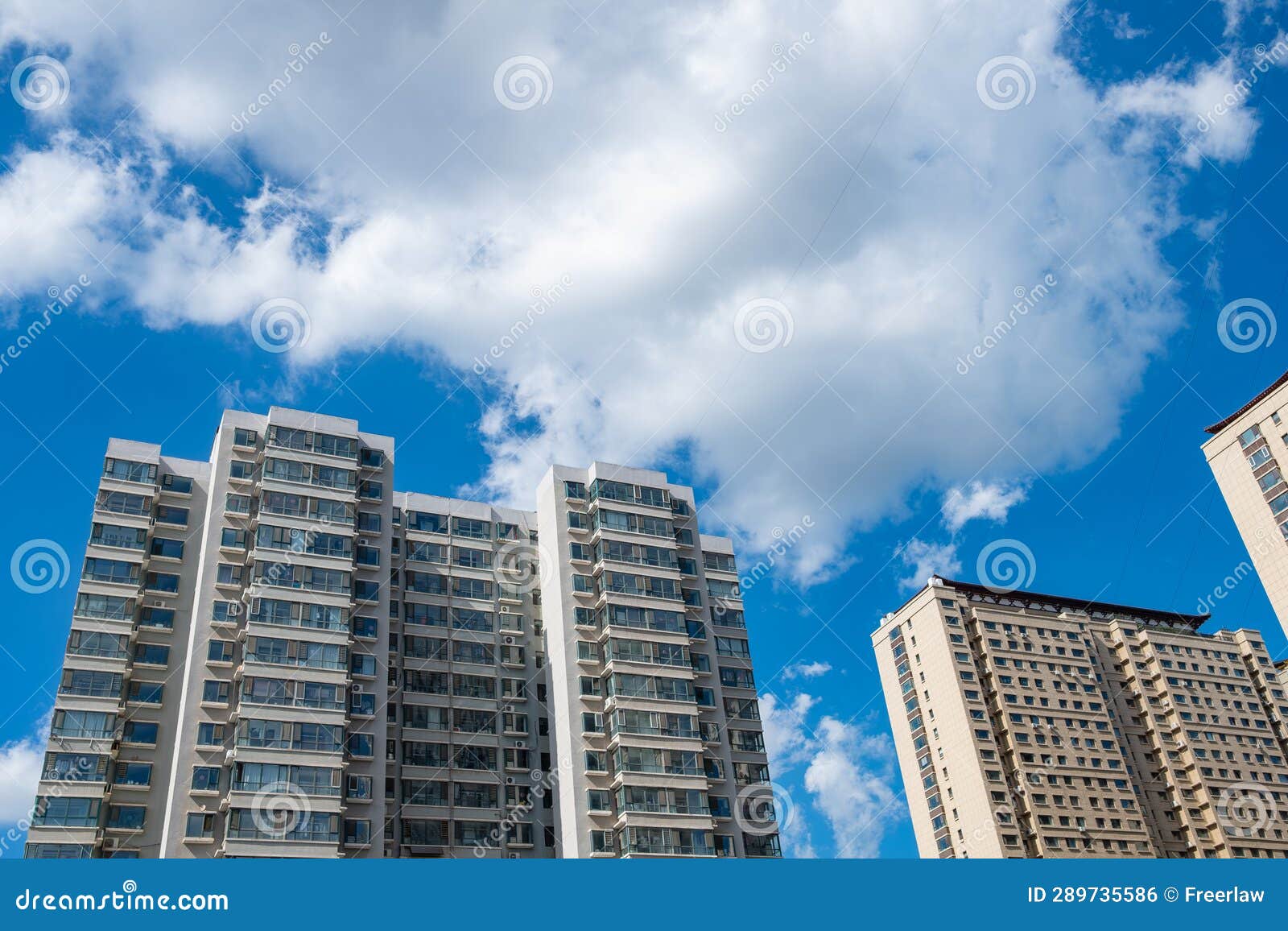 Commercial Buildings in Cloudy Day Horizontal Composition Editorial ...