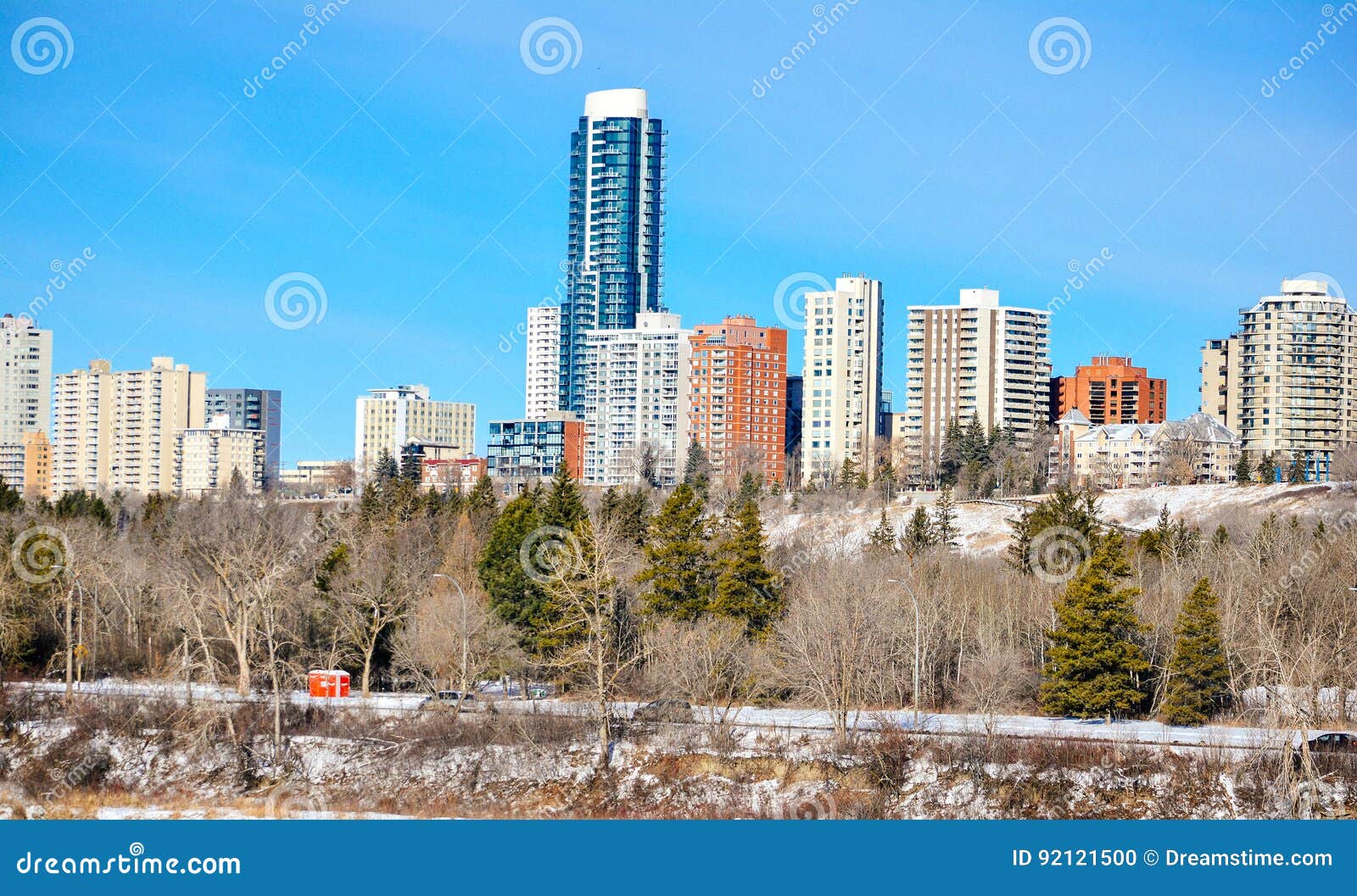 Commercial Buildings in Downtown Edmonton Stock Photo - Image of ...