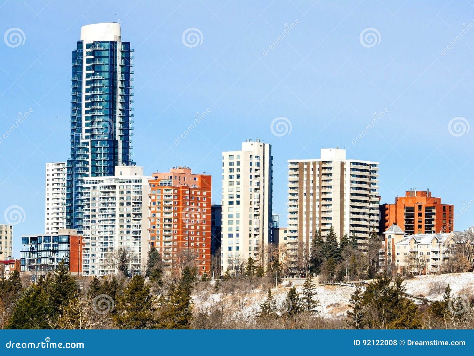 Commercial Buildings in Downtown Edmonton Editorial Stock Photo - Image ...