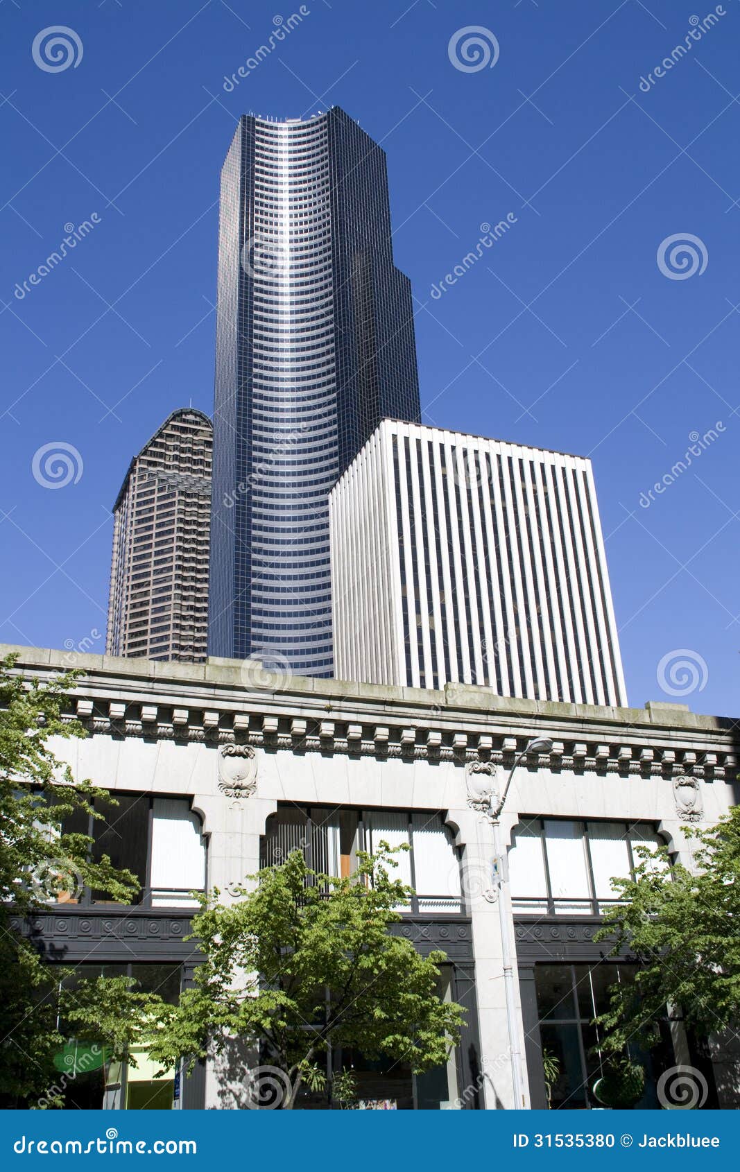 Commercial Buildings Seattle Stock Photo - Image of office, building ...