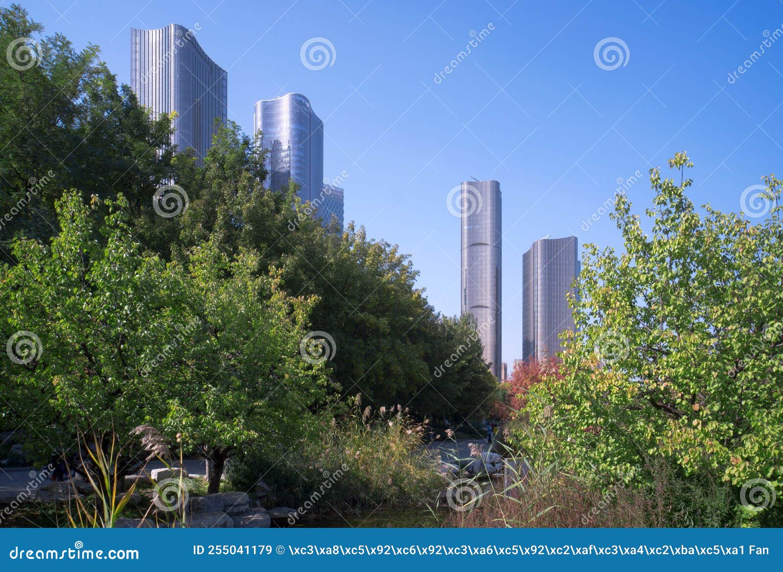 Commercial Buildings in Wangjing Area, Beijing Stock Image - Image of ...