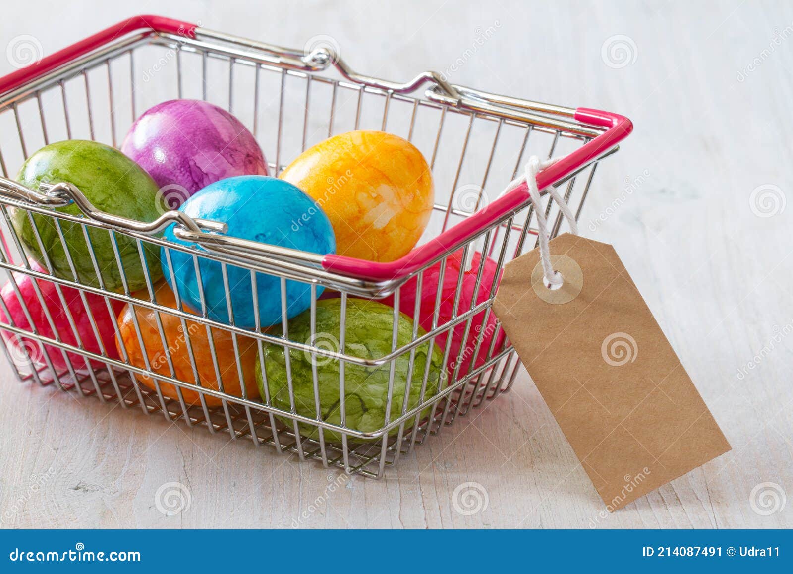 Commercial Concept with Easter Eggs in Shopping Basket Stock Image ...