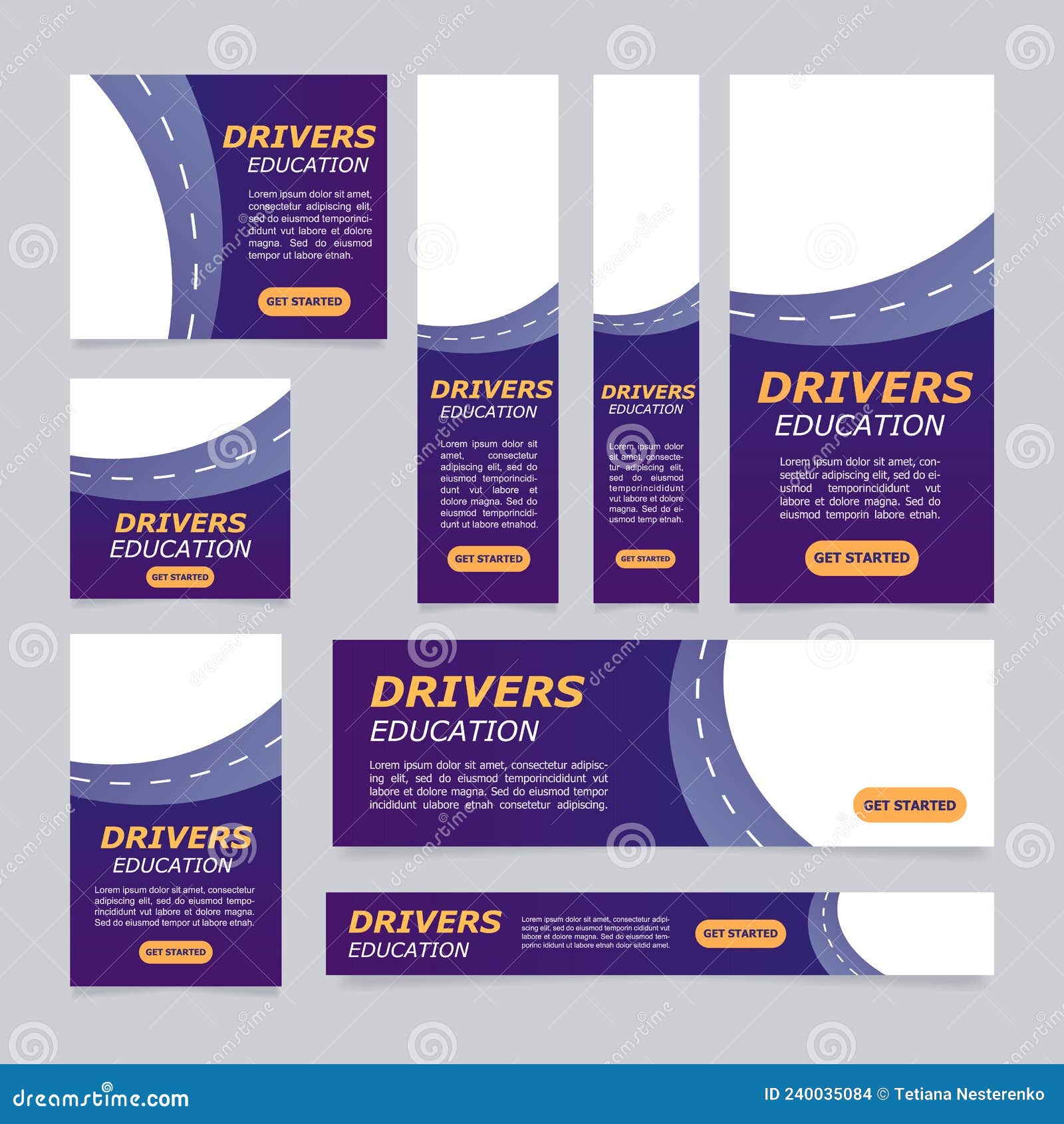 Commercial Driver Permit Education Web Banner Design Template Stock ...