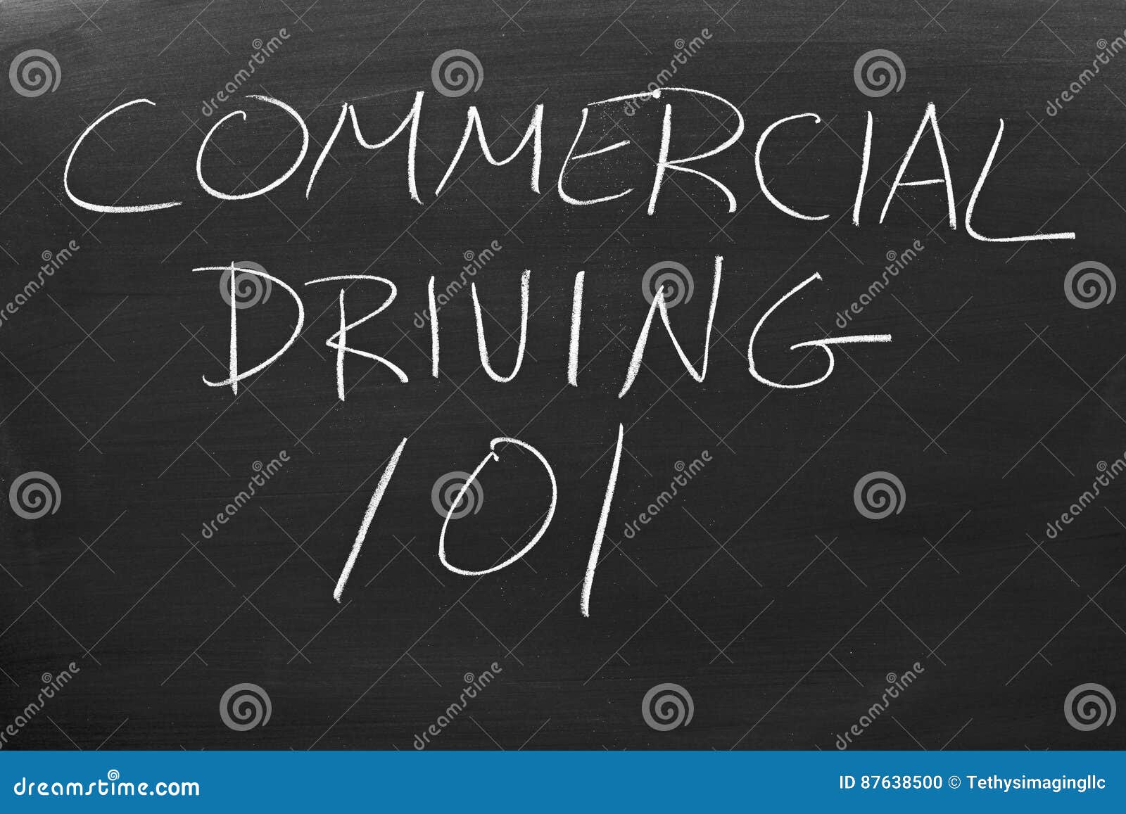 Commercial Driving 101 on a Blackboard Stock Photo - Image of class ...