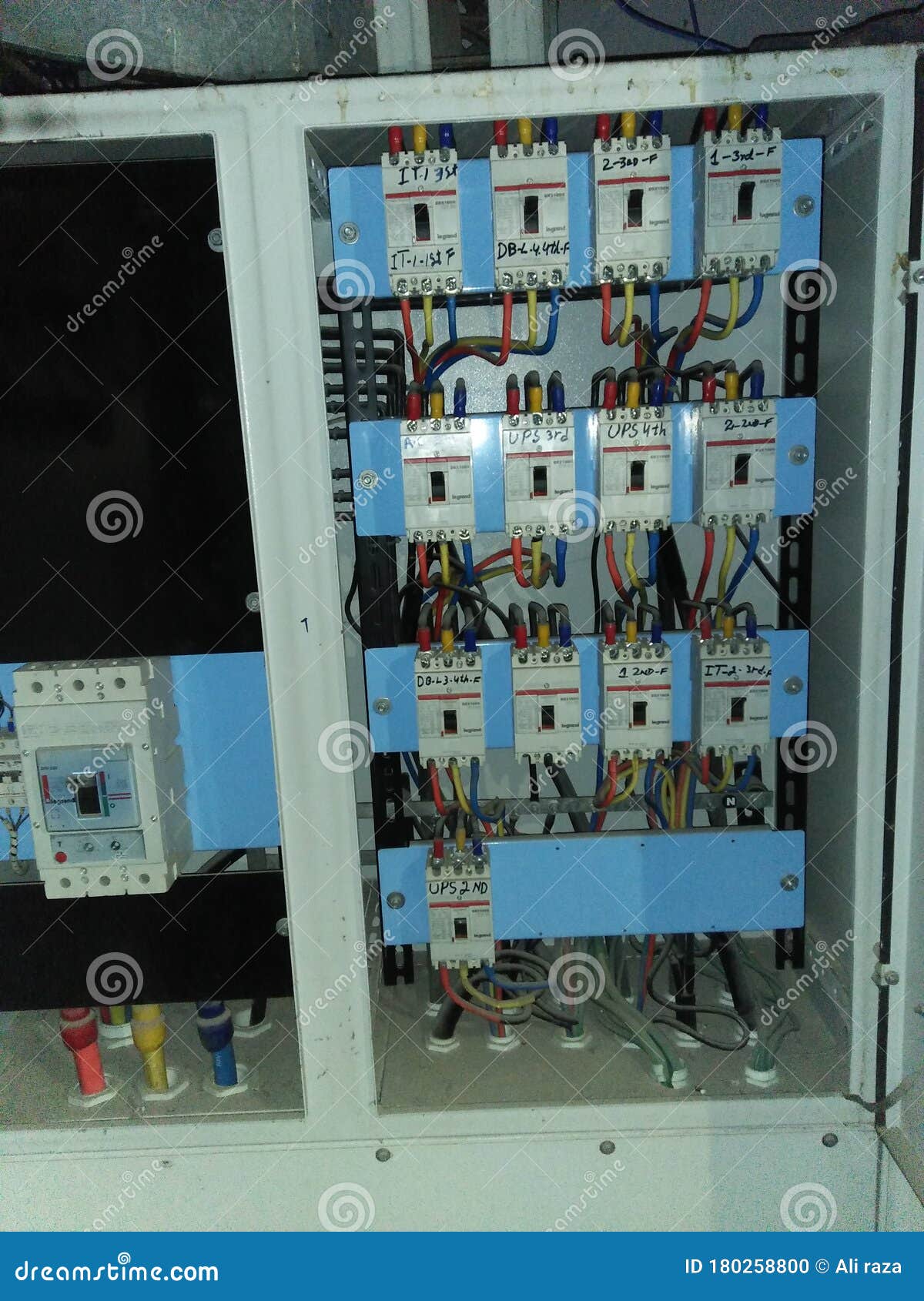 Commercial electric panel stock photo. Image of wiring - 180258800
