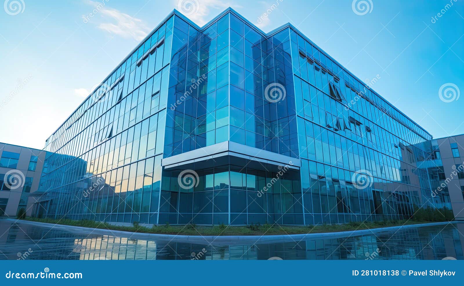 Commercial Facility, Modern R an D Building Stock Illustration ...