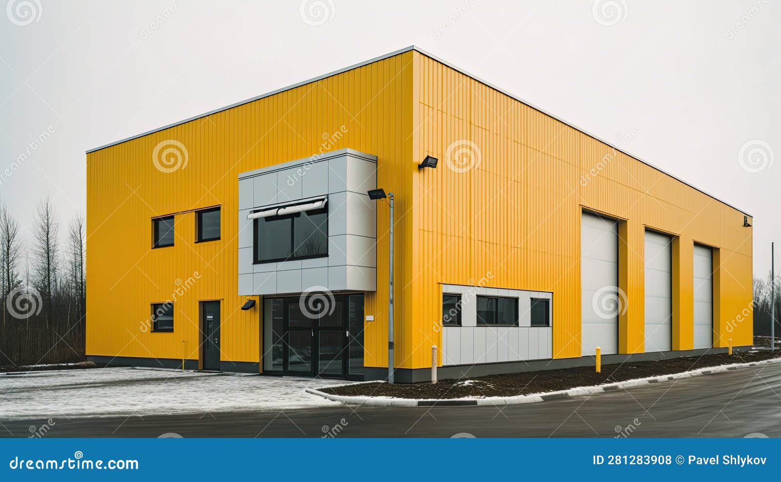 Commercial Facility, Modern R an D Building Stock Illustration ...