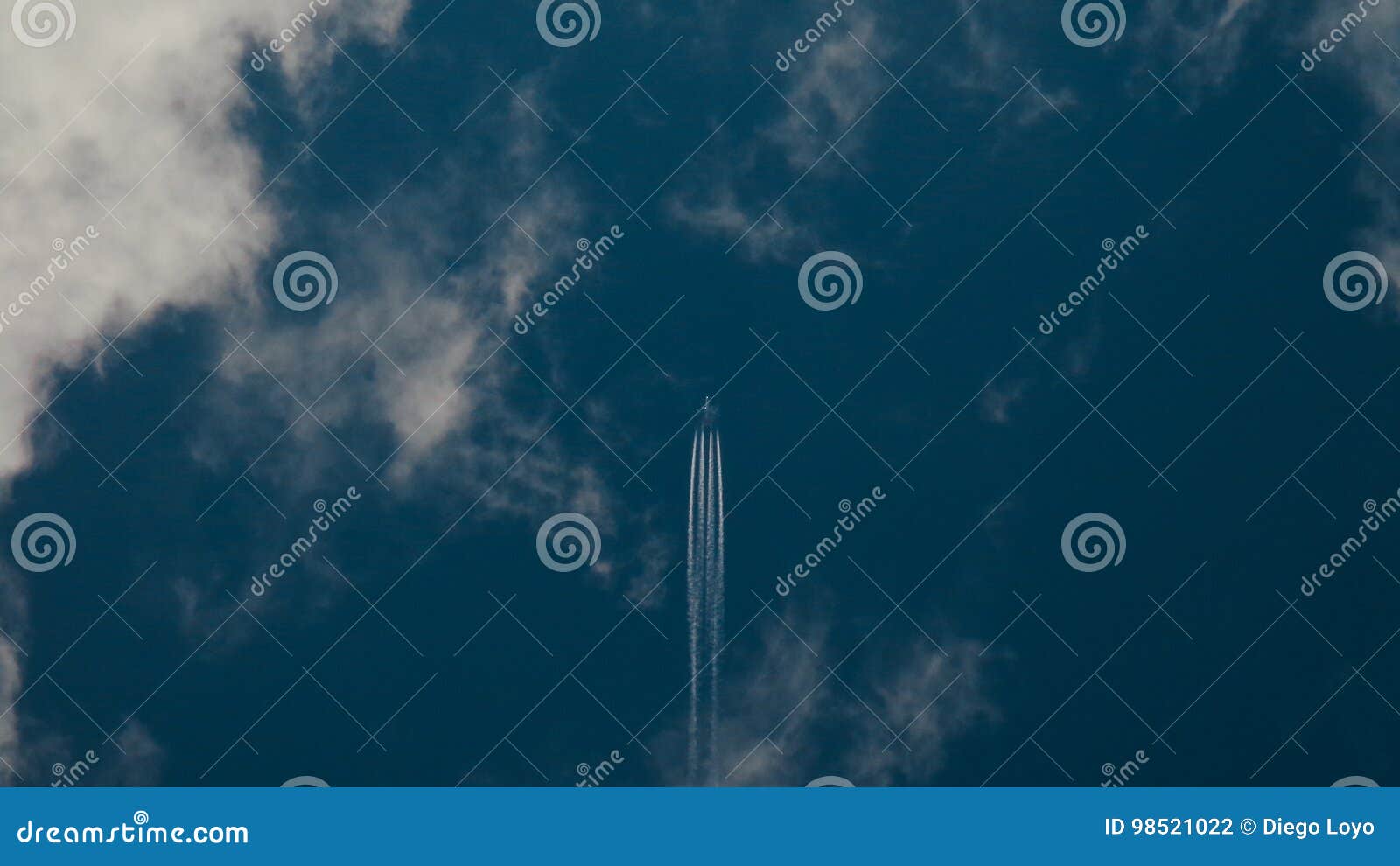 Commercial Flight stock photo. Image of machine, airliner - 98521022