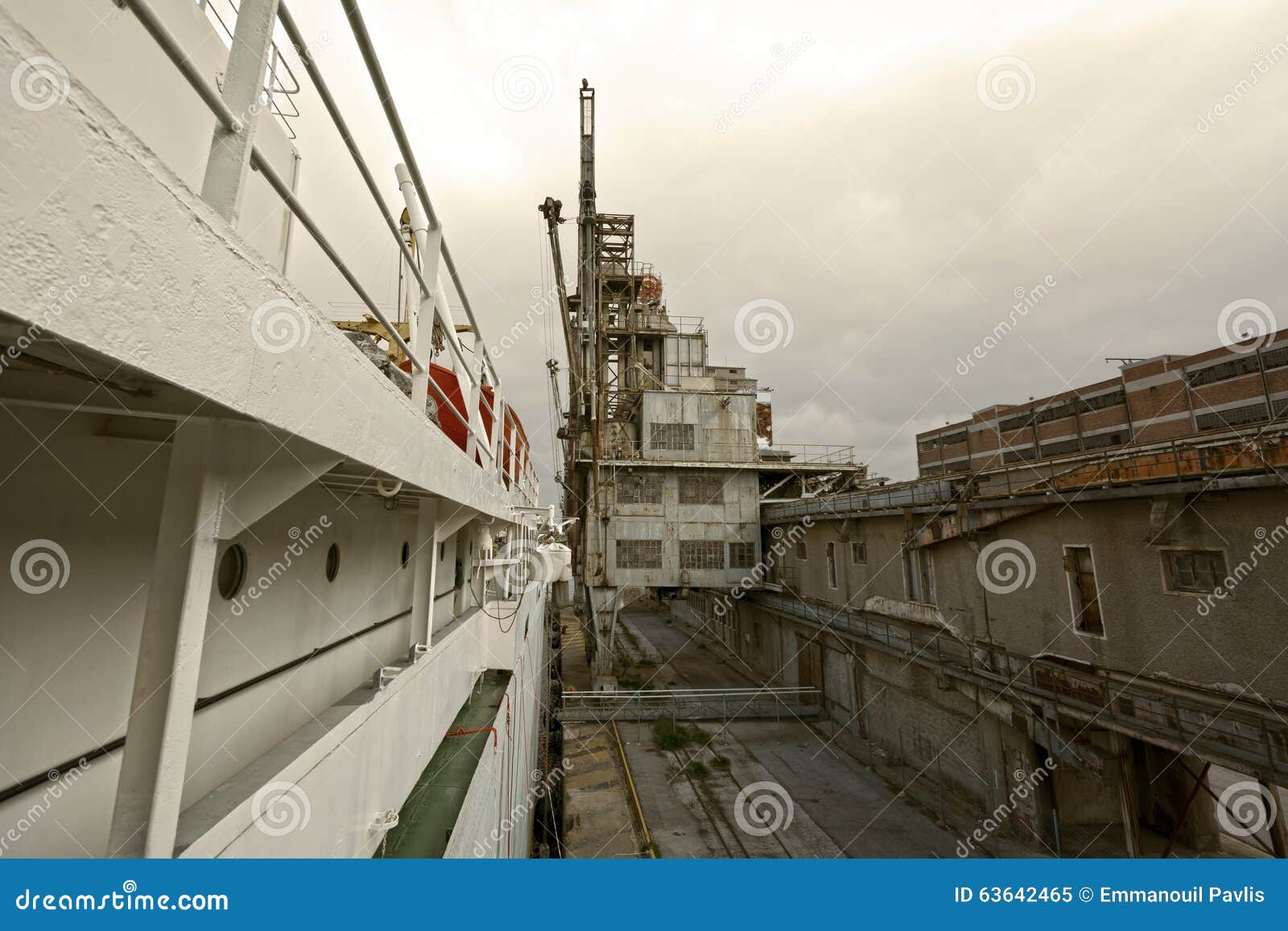 Commercial harbor stock image. Image of industry, nautical - 63642465