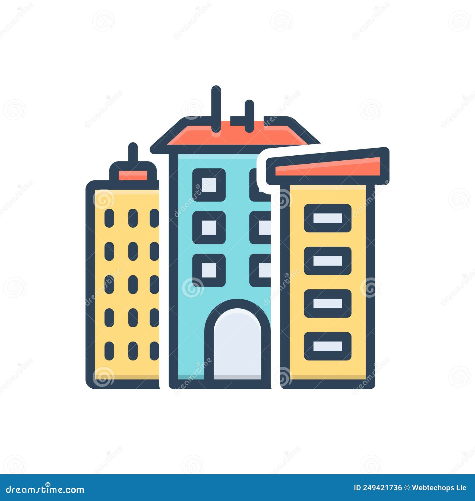 Color Illustration Icon for Commercial, Building and Architecture Stock ...