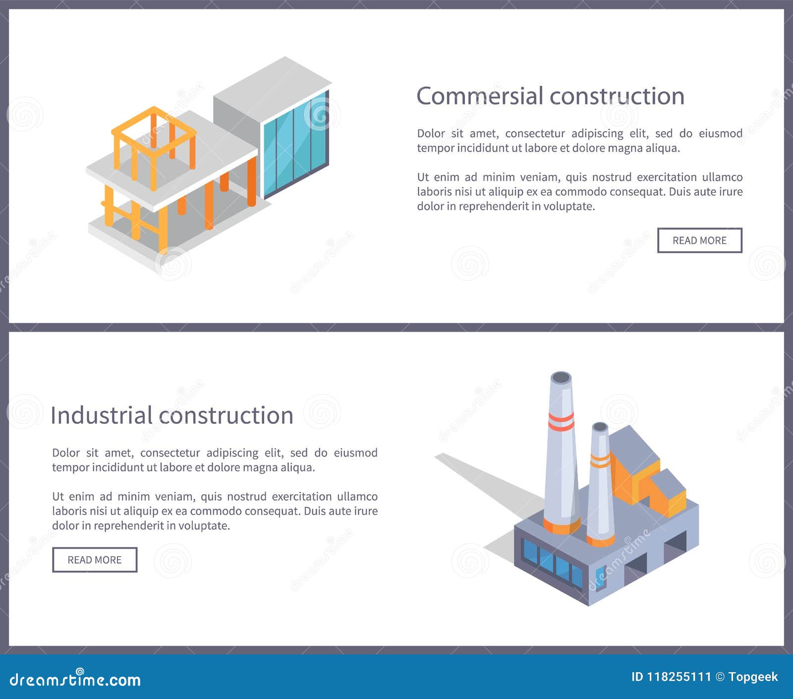 Commercial Construction Progress Inspection Isolated Concept Vector ...