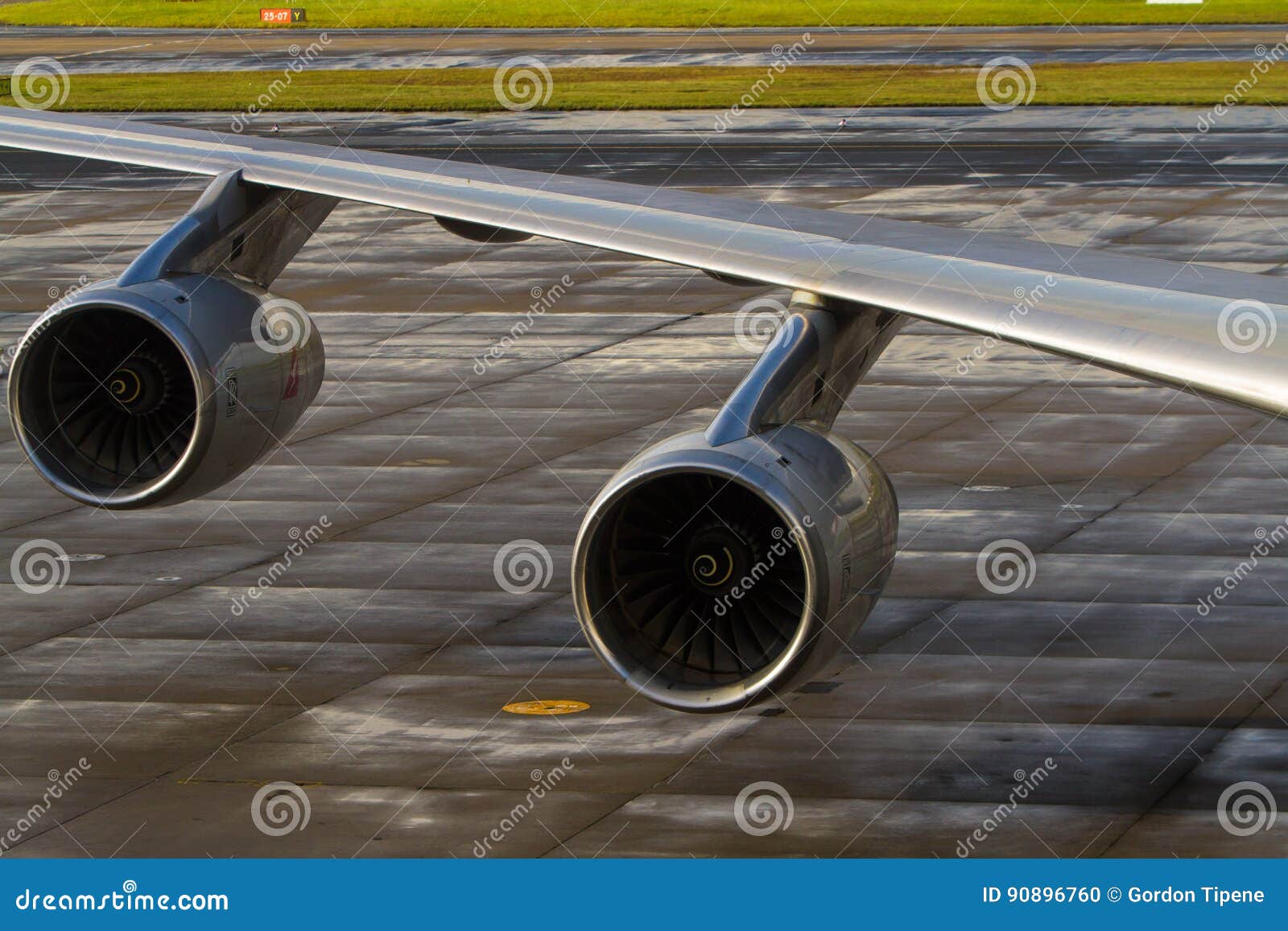 Commercial Jet Airliner Engines Under Wing Stock Photo - Image of size ...