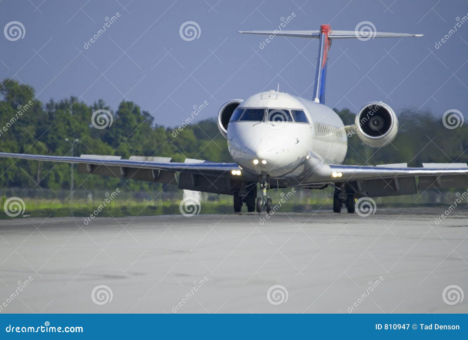 Commercial jet taking off stock image. Image of tower, thrust - 810947