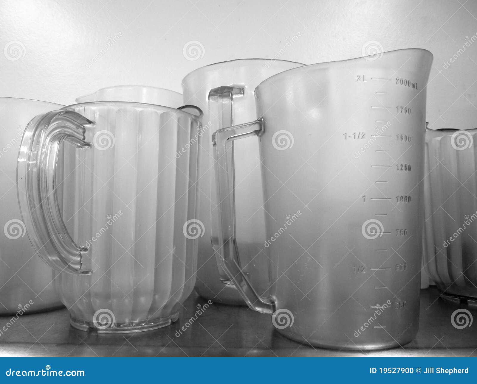 Commercial Kitchen: Measuring Jugs Stock Photo - Image of cups, jugs ...