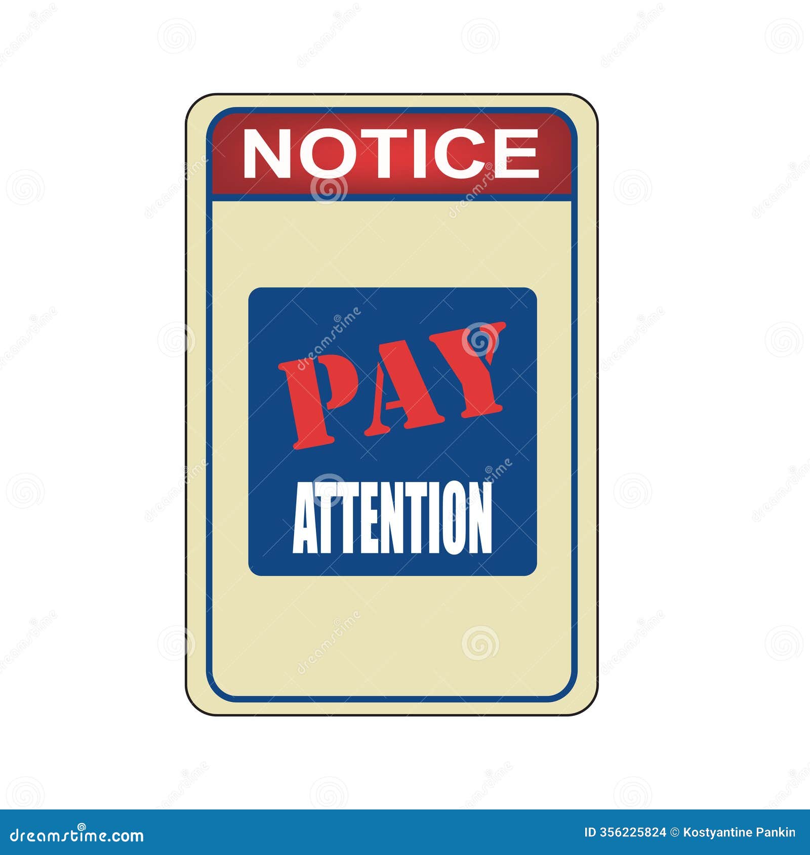 Commercial Label Pay Attention Stock Illustration - Illustration of ...