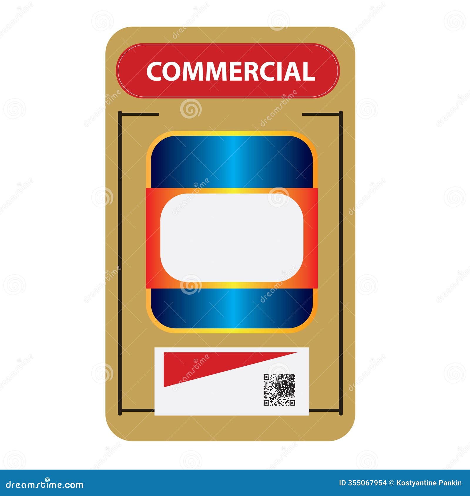 Commercial label template stock illustration. Illustration of template ...