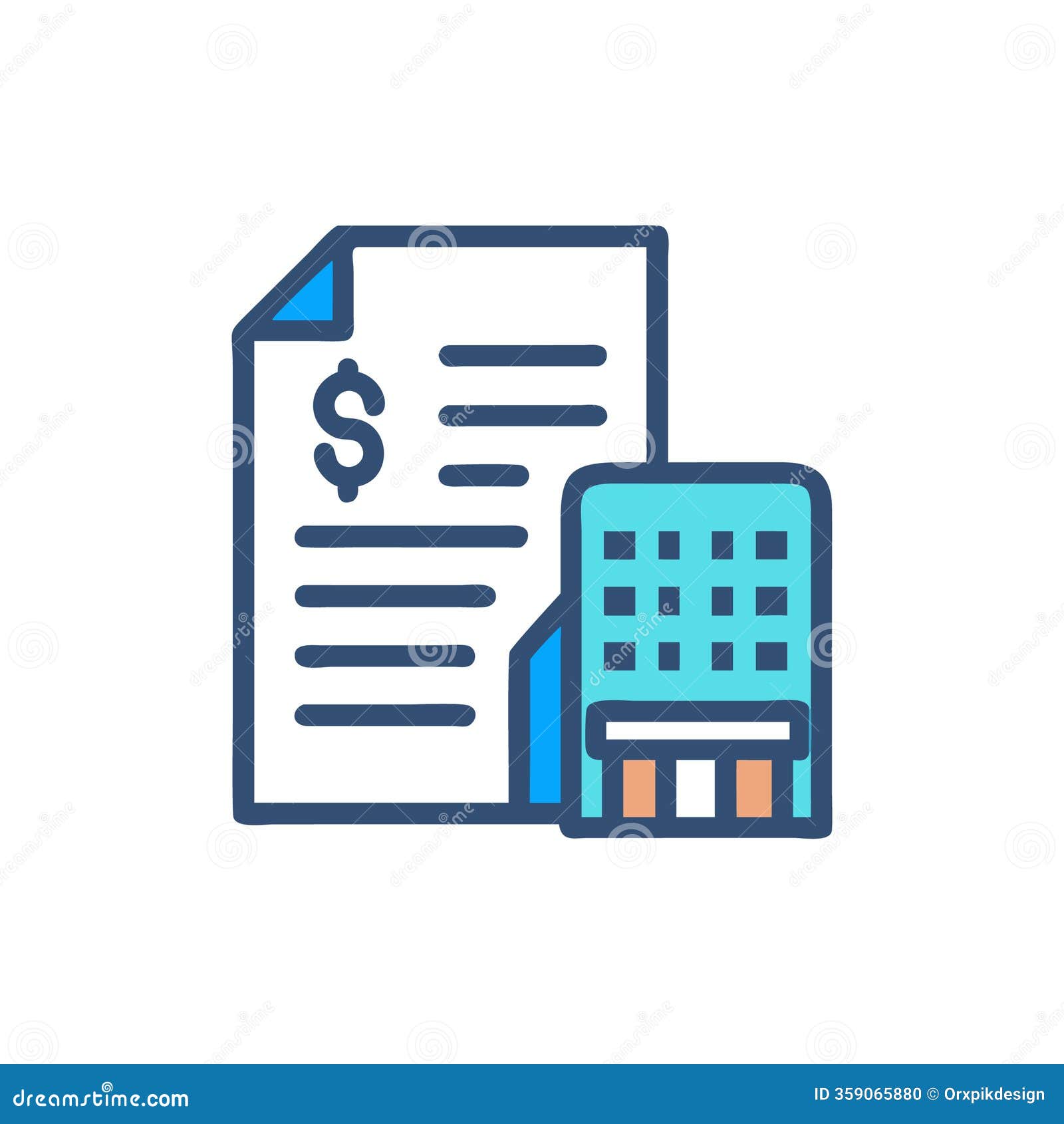 Commercial Lease Icon for Rental Contracts Stock Illustration ...