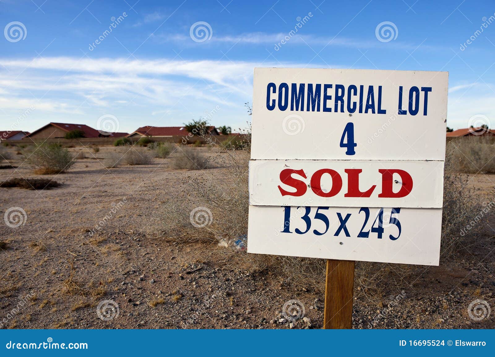 Commercial Lot Sign stock photo. Image of industrial - 16695524