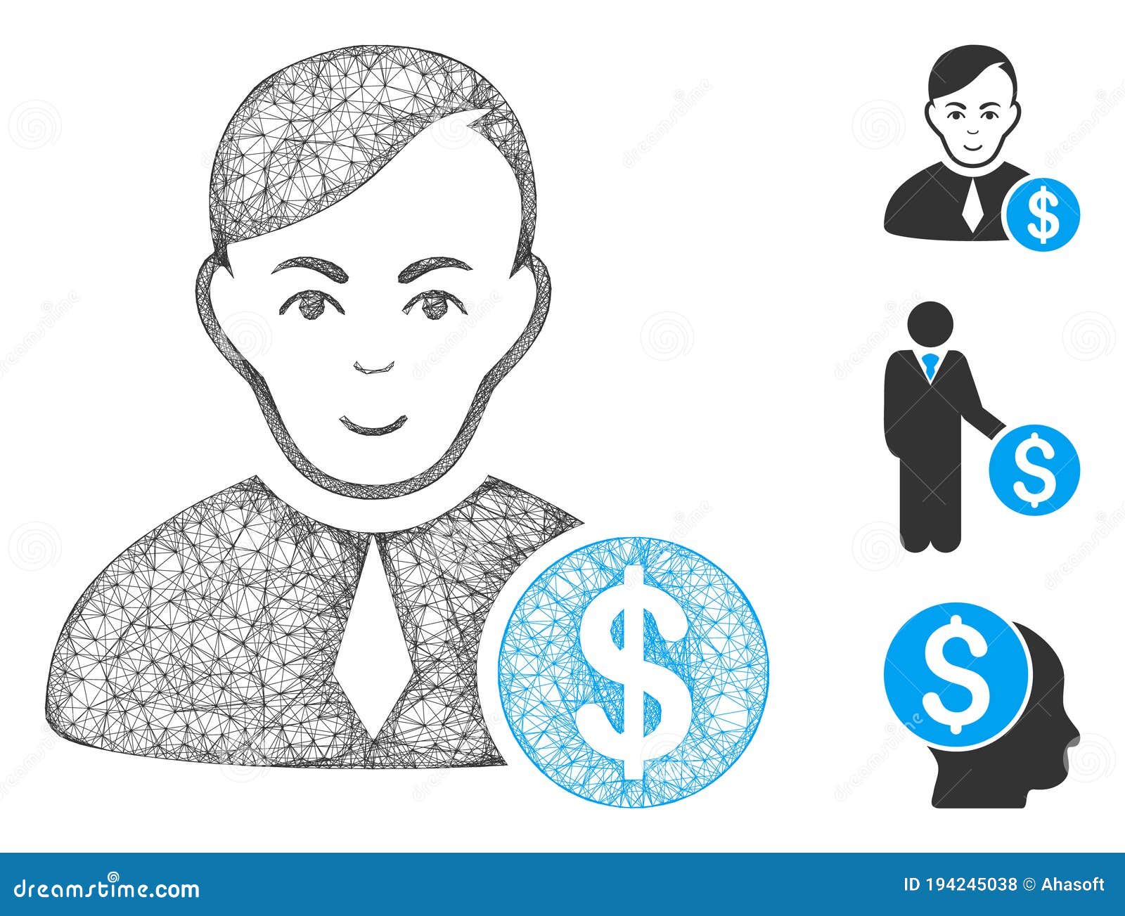 Commercial Loyer Polygonal Web Vector Mesh Illustration Stock Vector ...