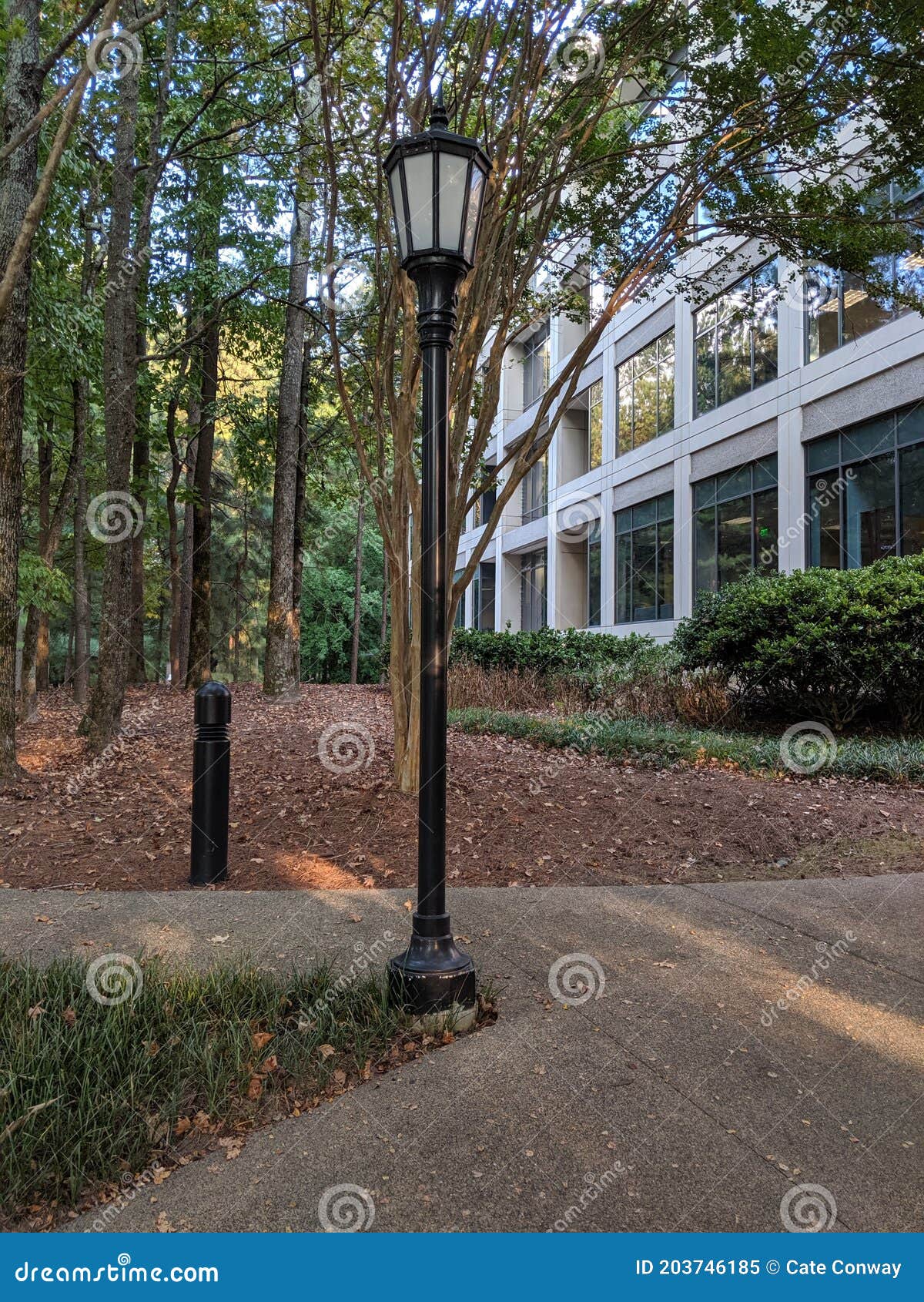 Commercial Office Building and Walkway Outside Stock Image - Image of ...