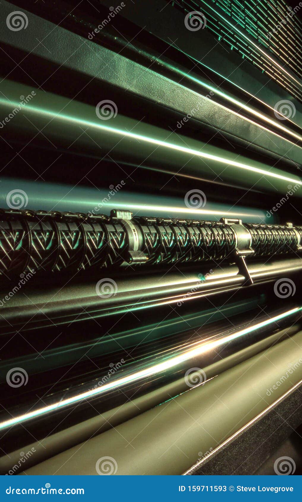 Commercial Offset Printing Press Stock Image - Image of industry ...