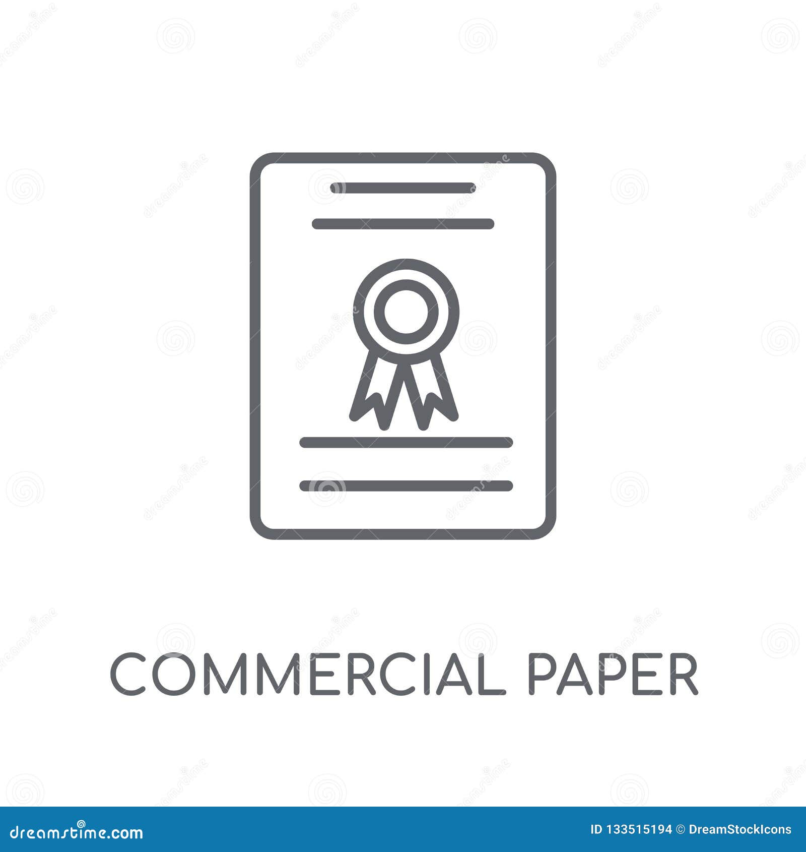 Commercial Paper Linear Icon. Modern Outline Commercial Paper Lo Stock ...