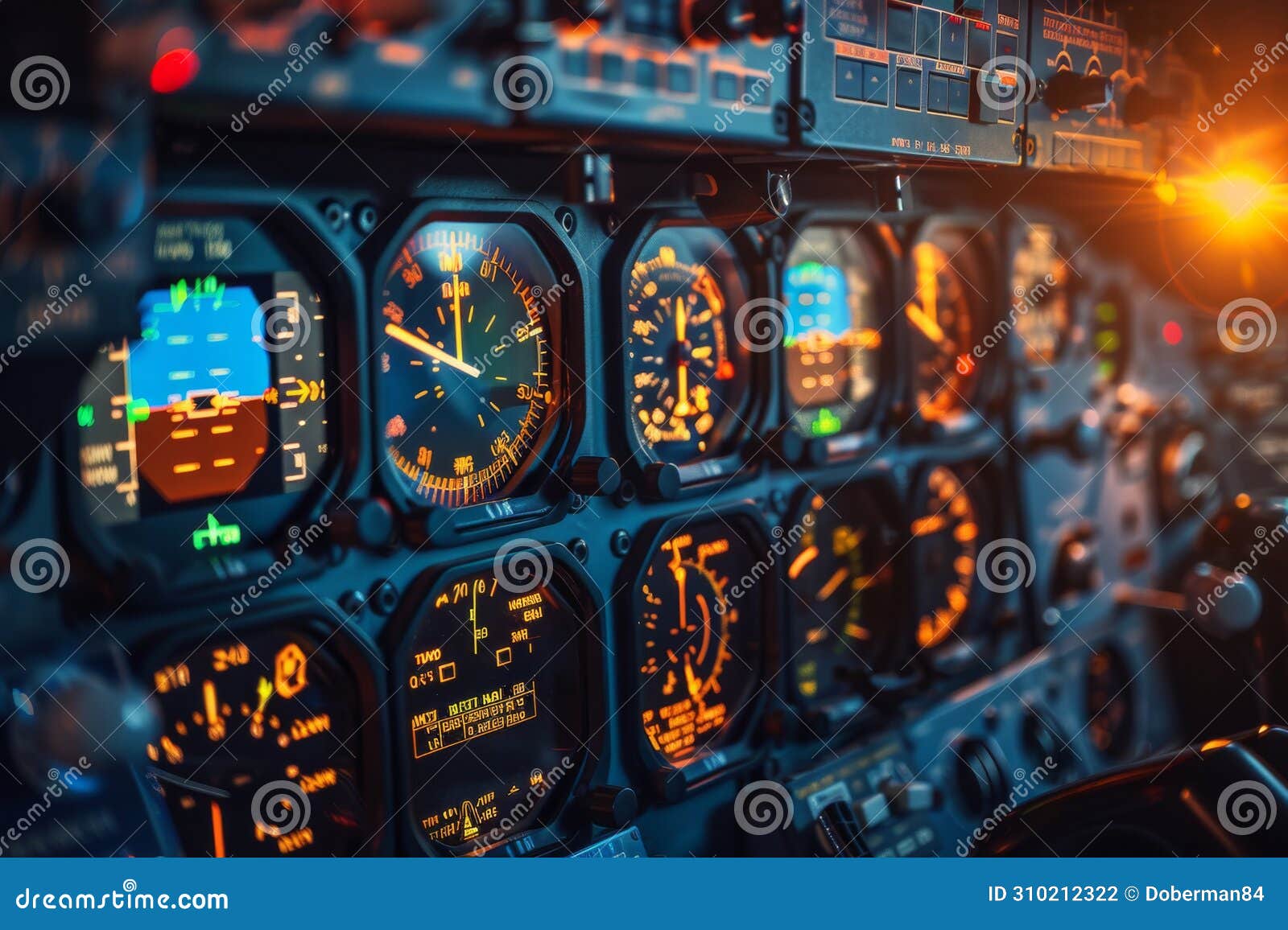 Aircraft Instruments Cockpit Detail Retro Aviation For Sale Used ...