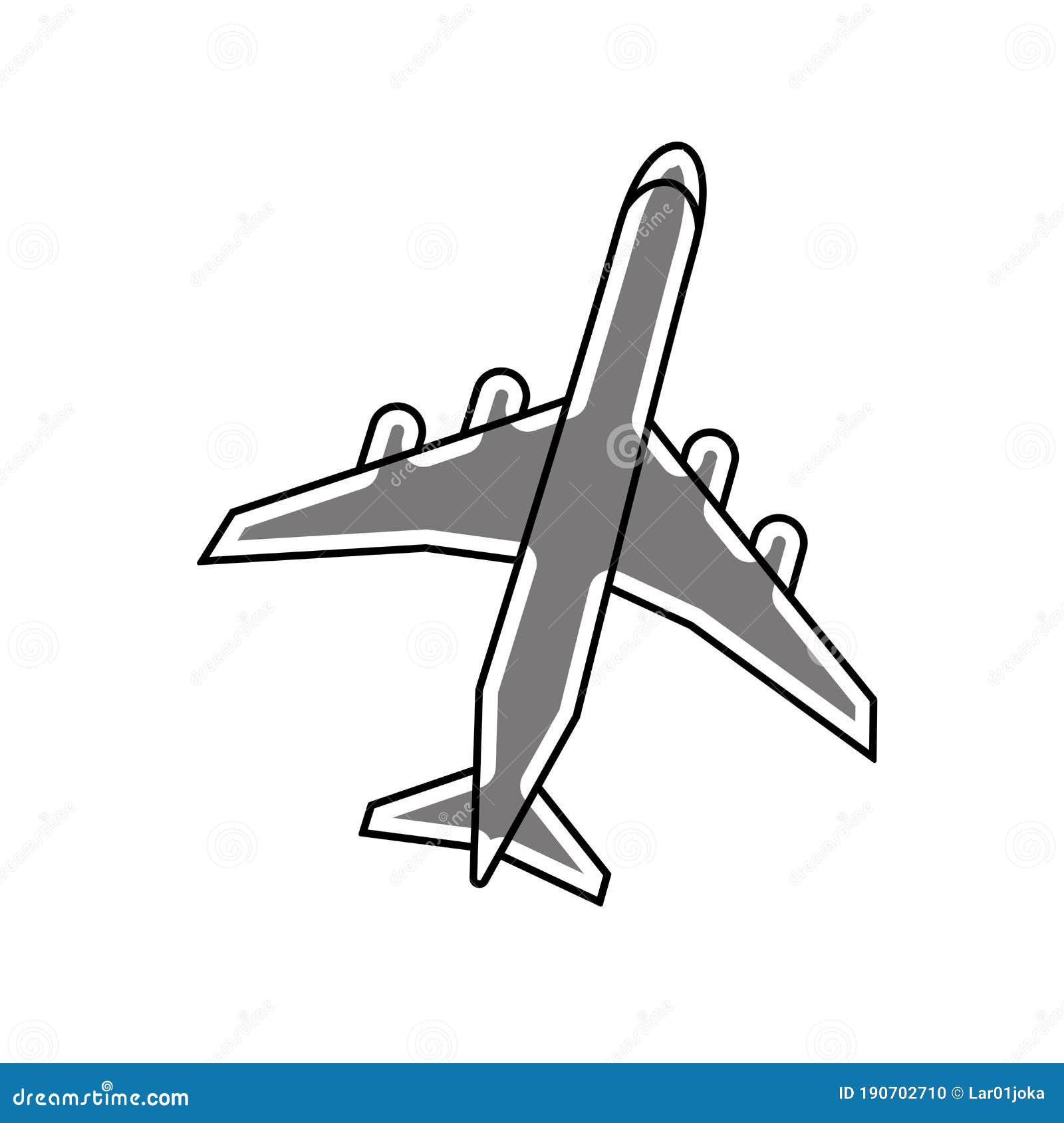 Commercial plane icon stock vector. Illustration of transportation ...