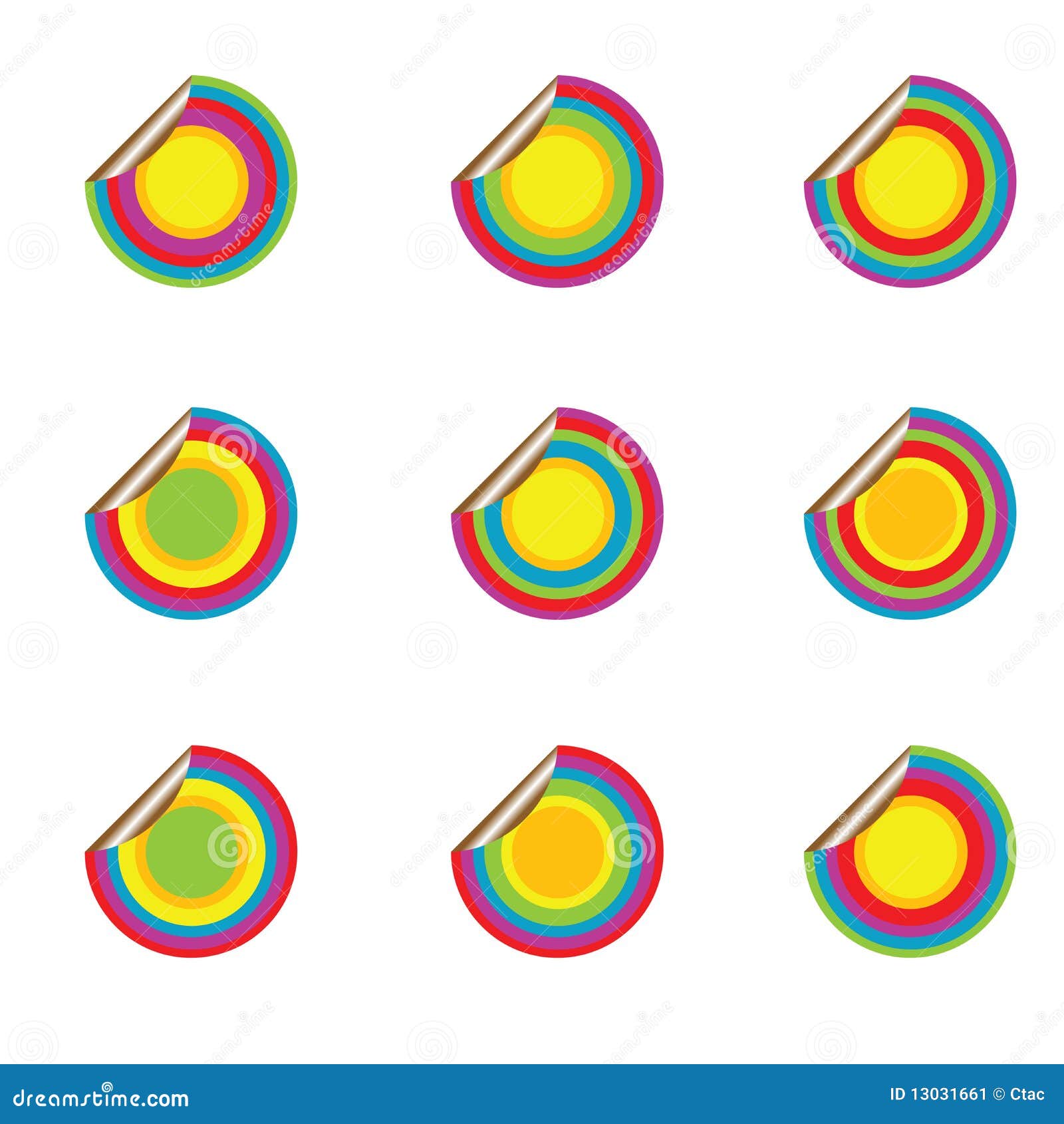 Commercial pop stickers stock illustration. Illustration of bended ...