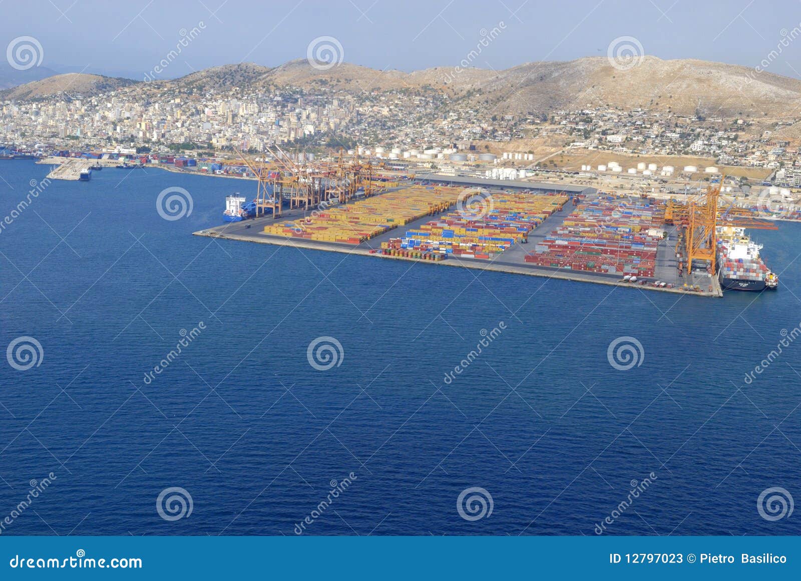 Commercial port stock image. Image of wharf, trade, container - 12797023