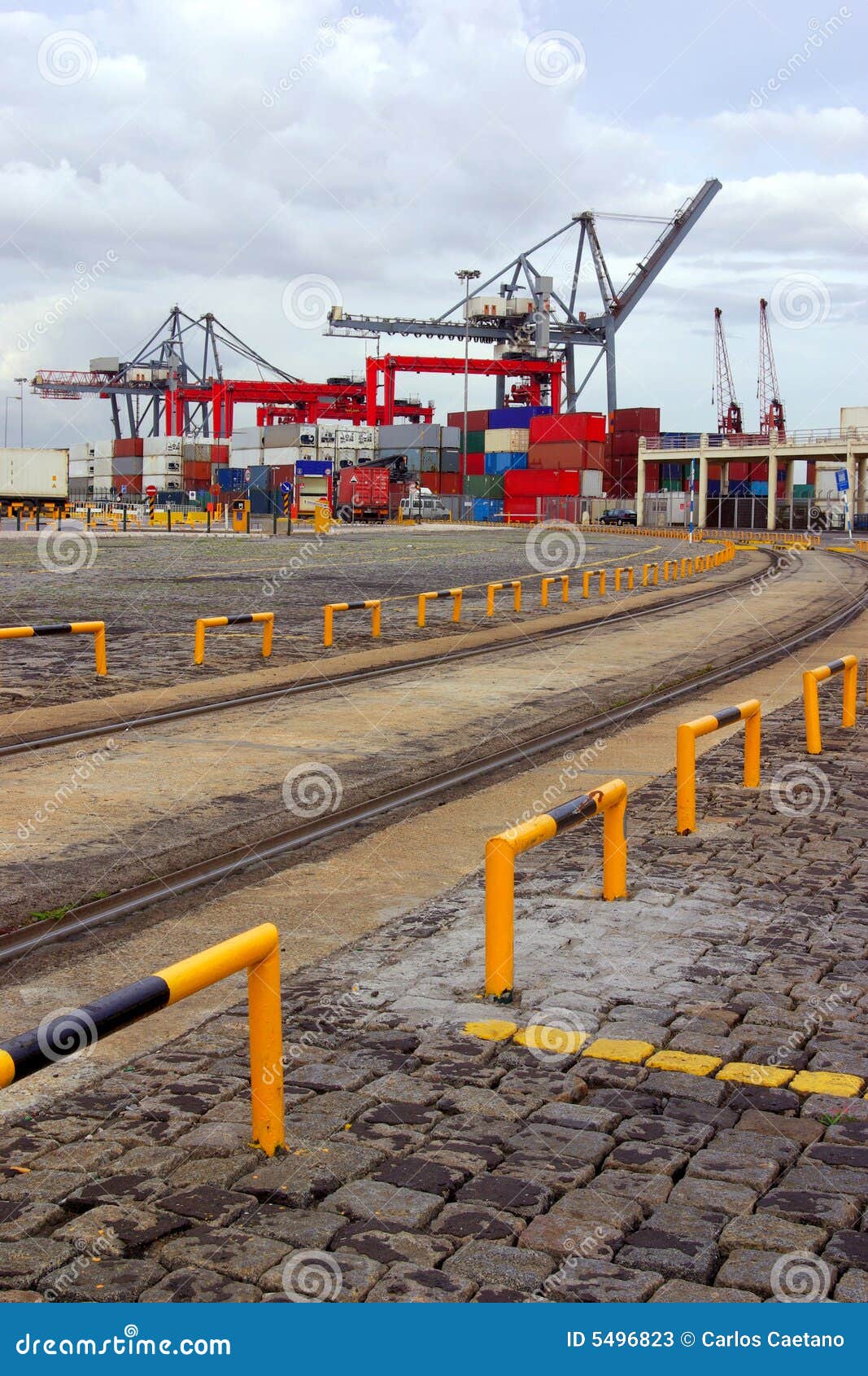 Commercial Port stock image. Image of commerce, lisbon - 5496823