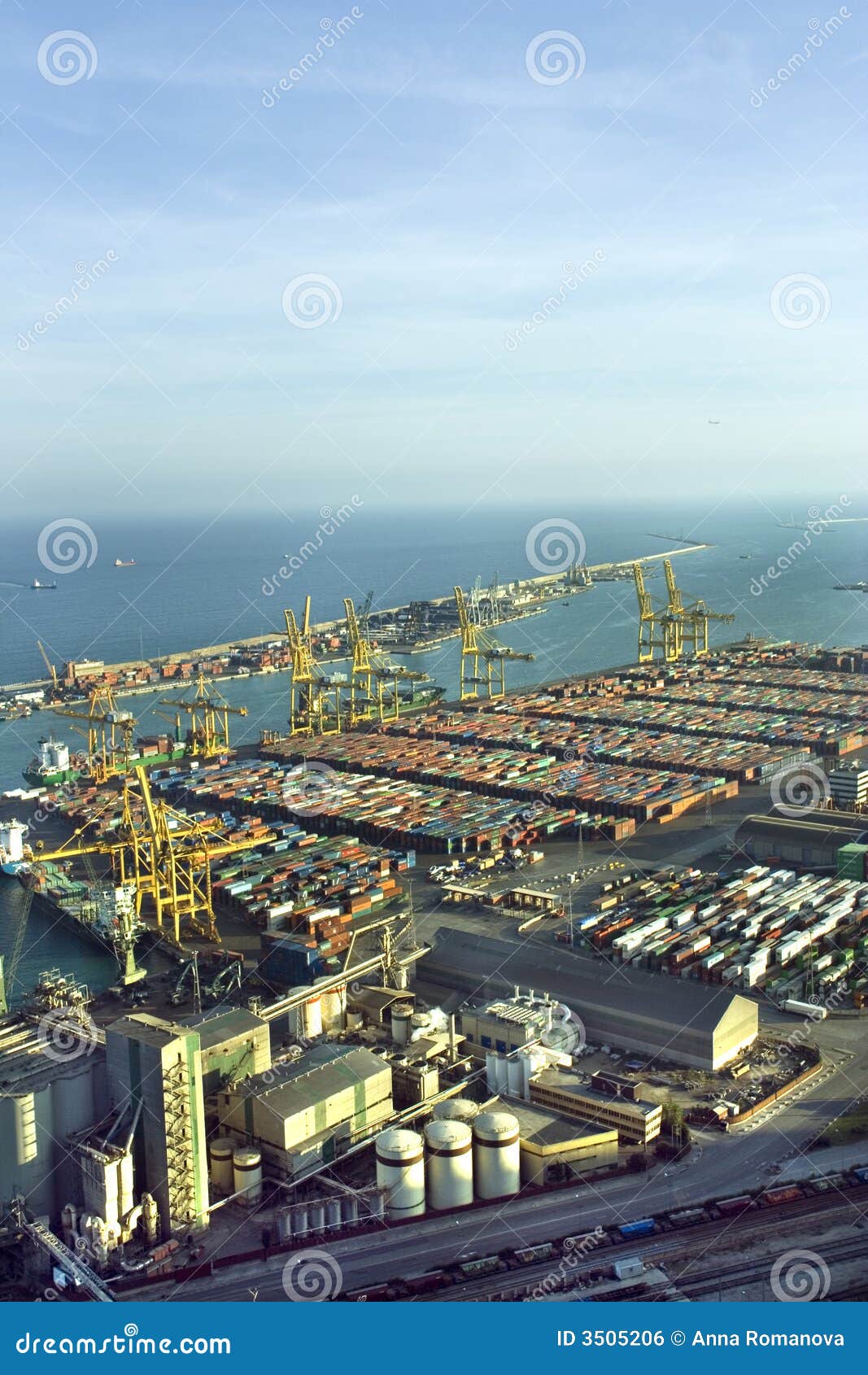Commercial Port. Barcelona. Stock Photo - Image of express, harbour ...