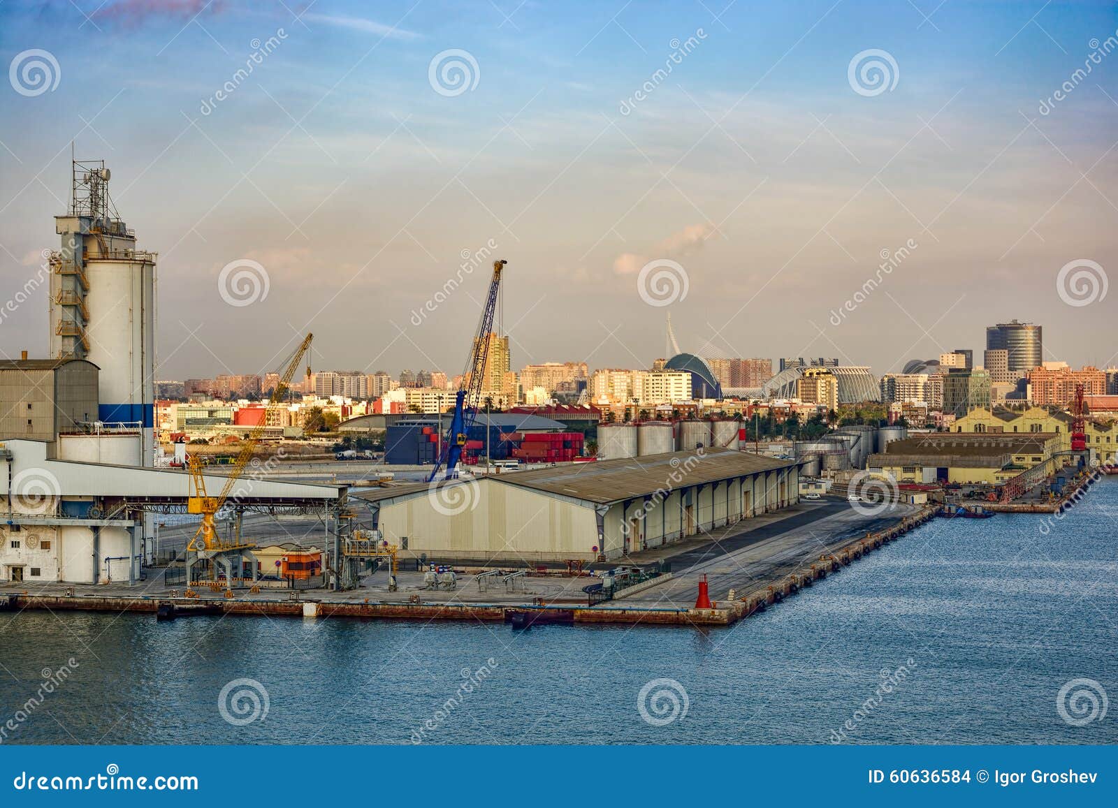 Commercial Port of Valencia, Spain Stock Photo - Image of view ...