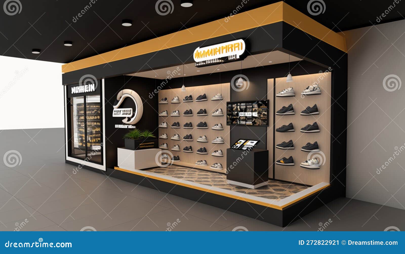Commercial Shop Interior Design Ai Generative Stock Illustration ...