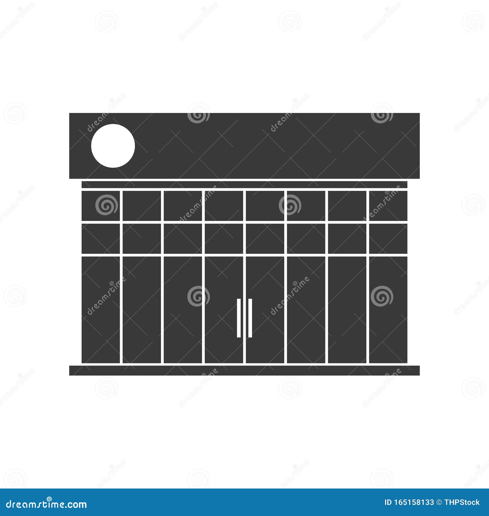 Commercial Shopfront Icon Vector Stock Vector - Illustration of shop ...