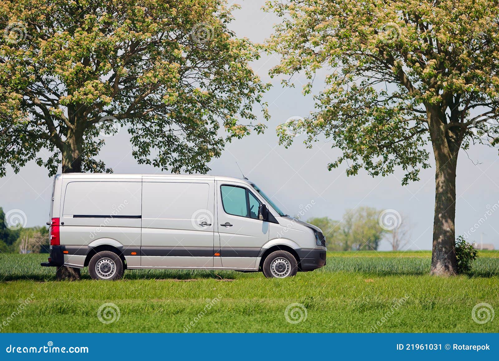 Commercial Van in the Countryside Stock Image - Image of conveyance ...