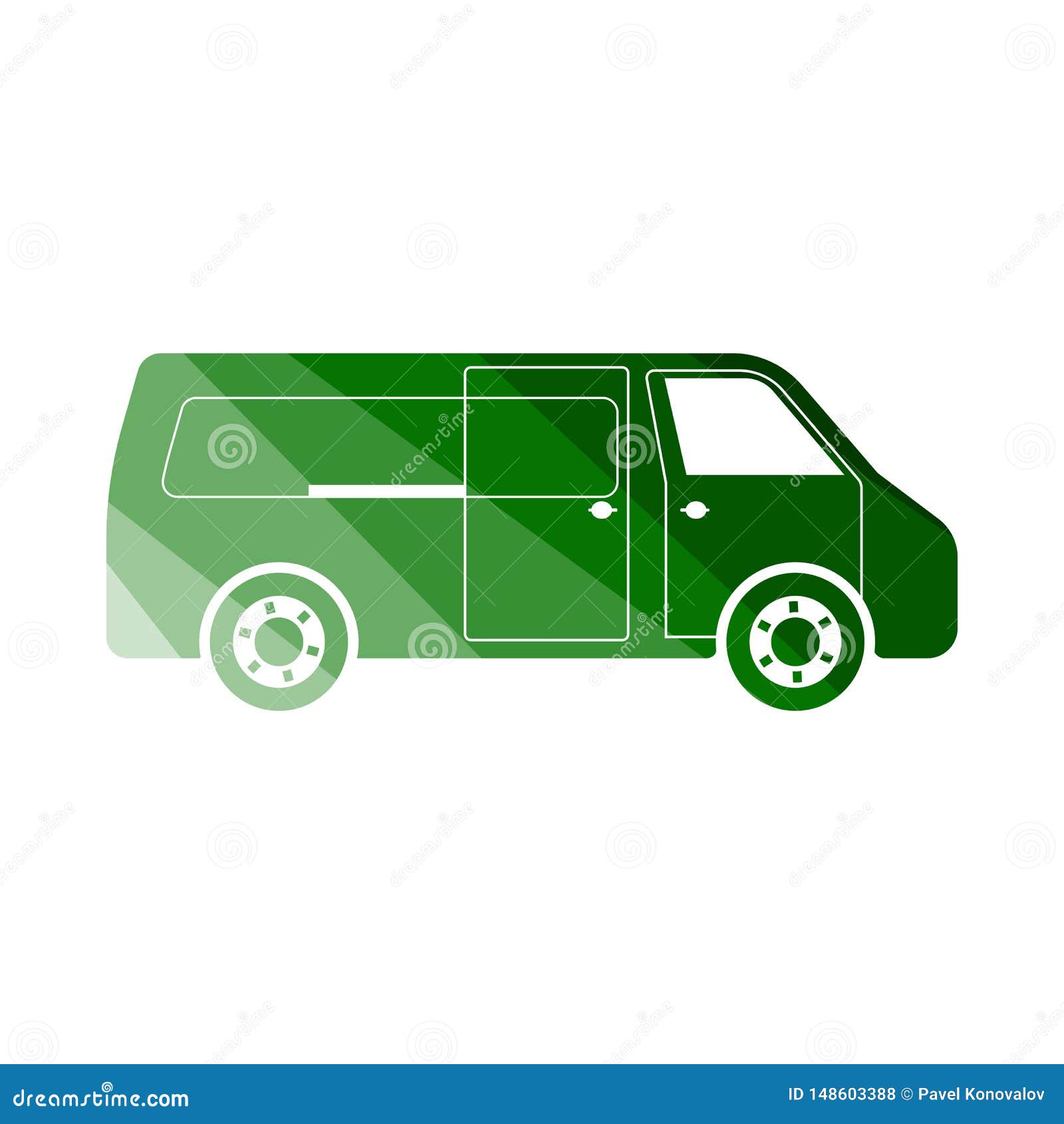 Commercial Van Icon stock vector. Illustration of advertisement - 148603388
