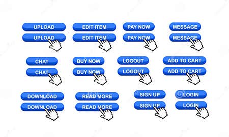 Commercial Web Site Buttons Stock Vector - Illustration of sell, icon ...