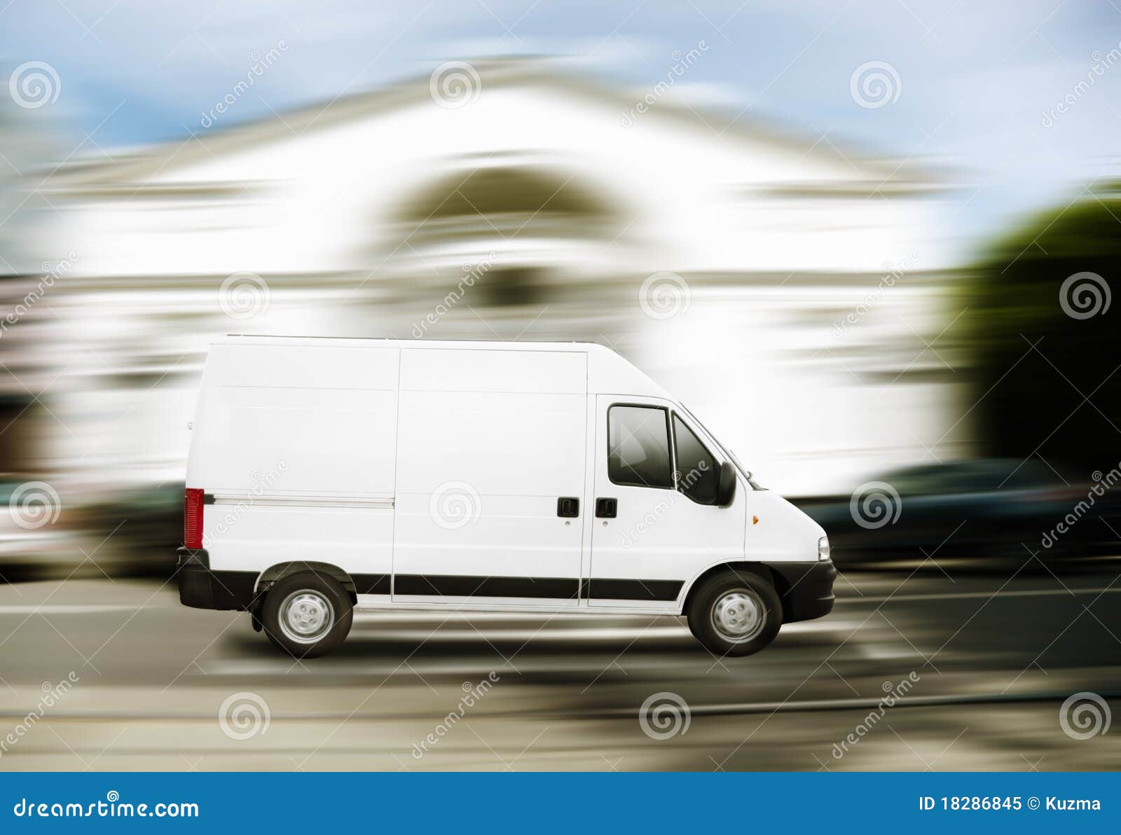 Commercial white van stock image. Image of clean, blank - 18286845