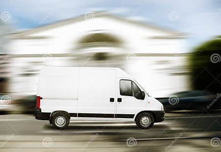 Commercial white van stock image. Image of clean, blank - 18286845