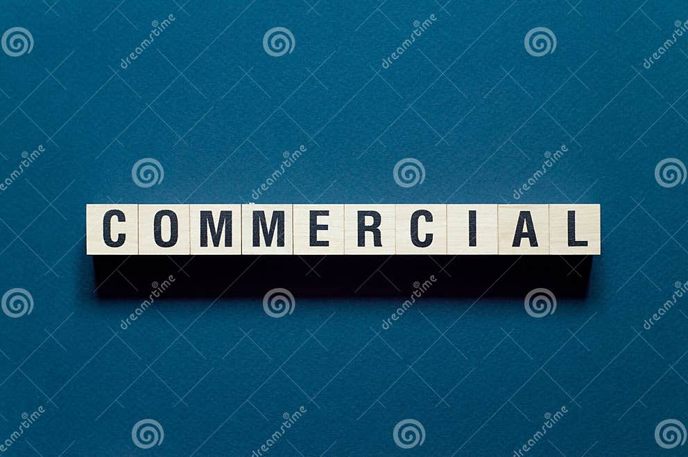 Commercial Word Concept on Cubes Stock Image - Image of design, brand ...
