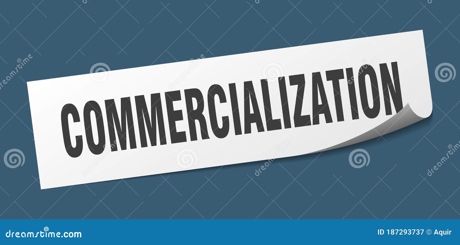 Commercialization Sticker. Commercialization Sign On Transparent ...