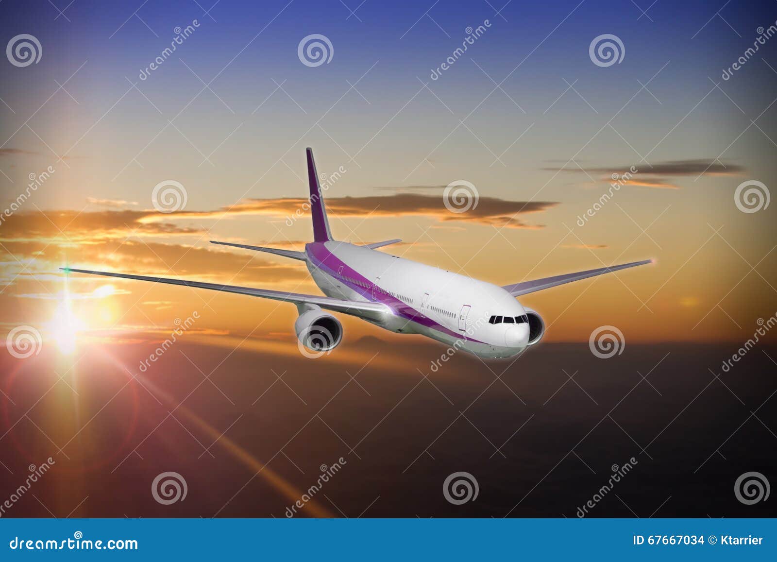 Commerical jet airliner stock photo. Image of airplane - 67667034