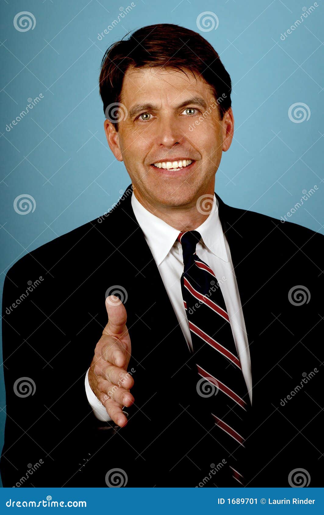 Commesso Con Un Grande Sorriso Immagine Stock - Immagine di successo ...