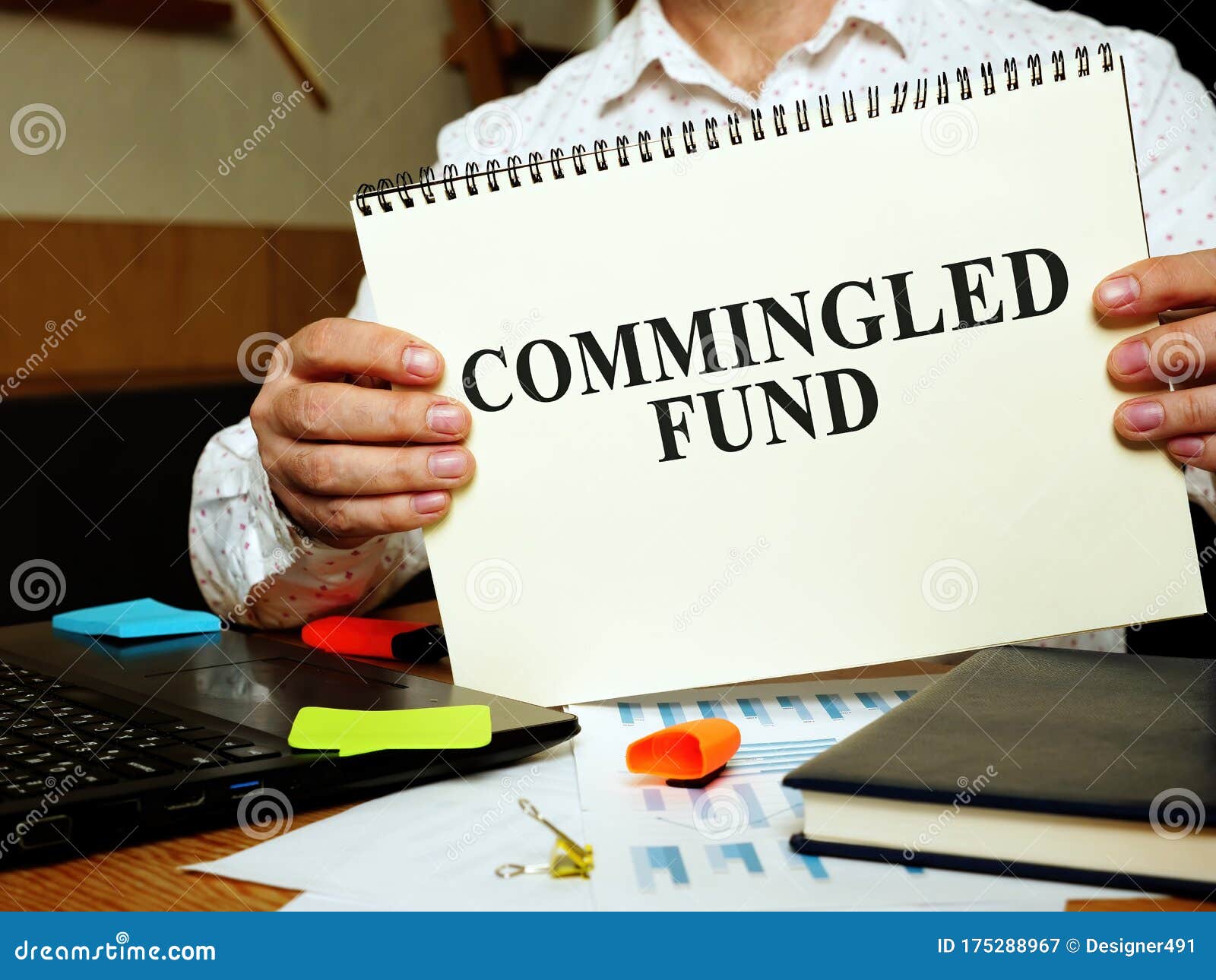 Commingled Fund Papers in the Man Hands Stock Image - Image of ...