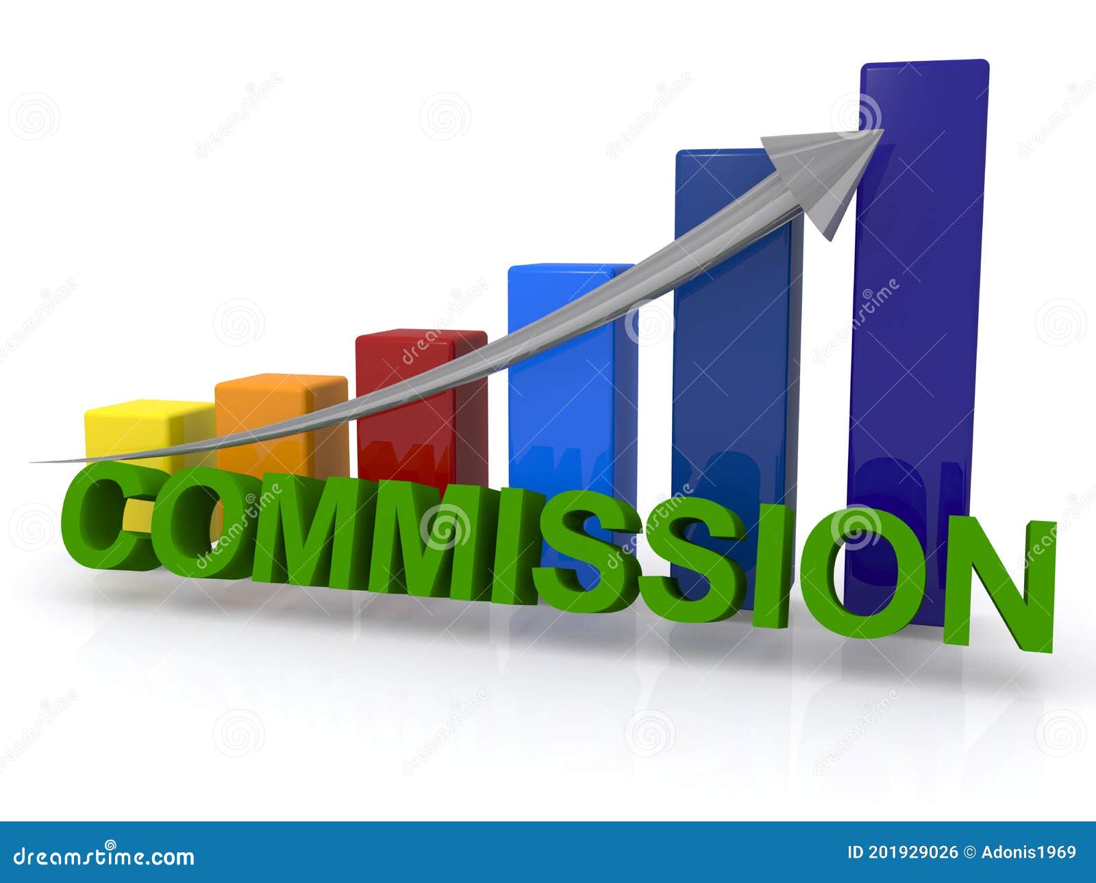 Commission and Graph on White Stock Illustration - Illustration of ...