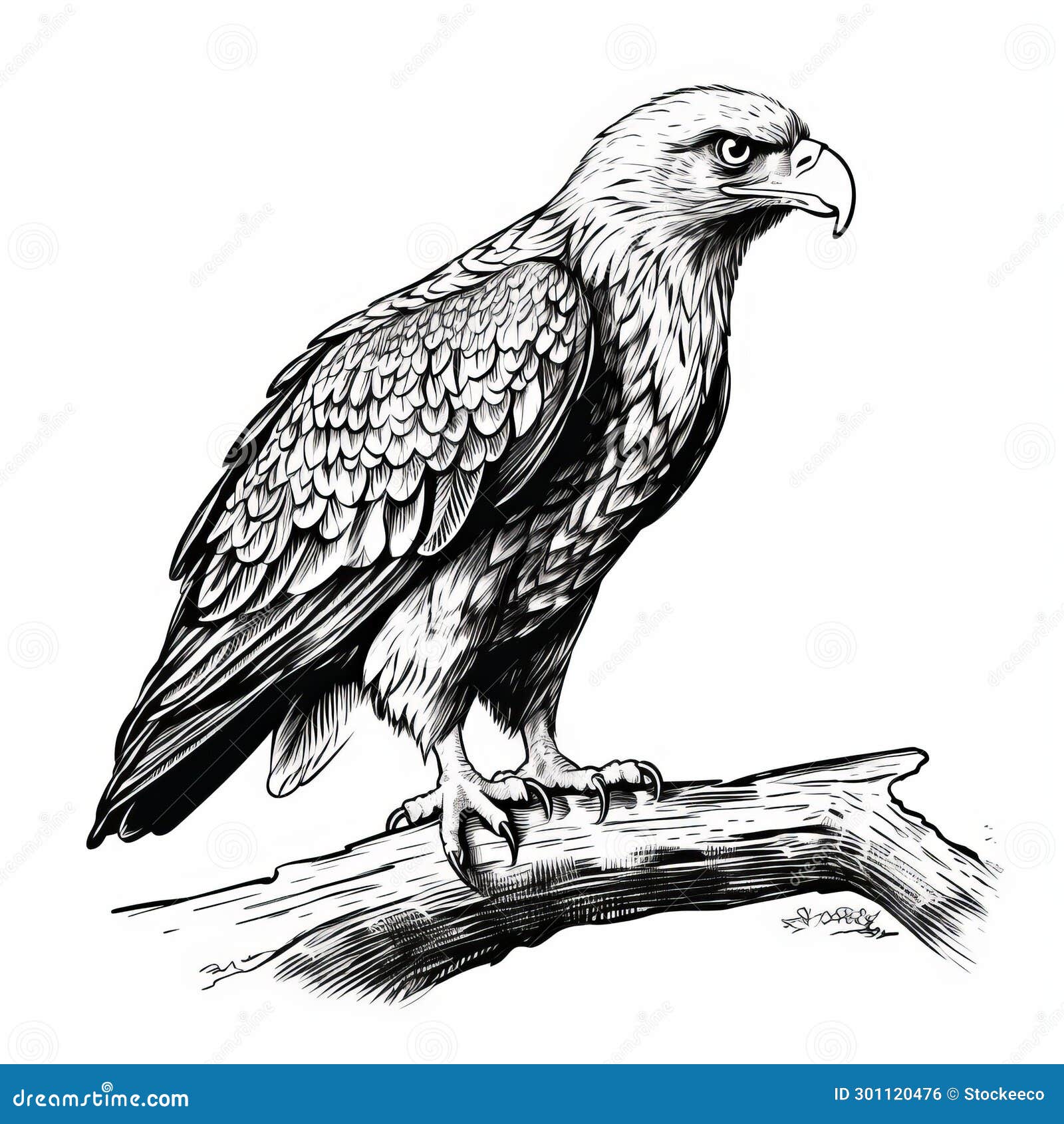 Commission a Hyper-realistic Eagle Sketch in the Style of Frank Thorne ...