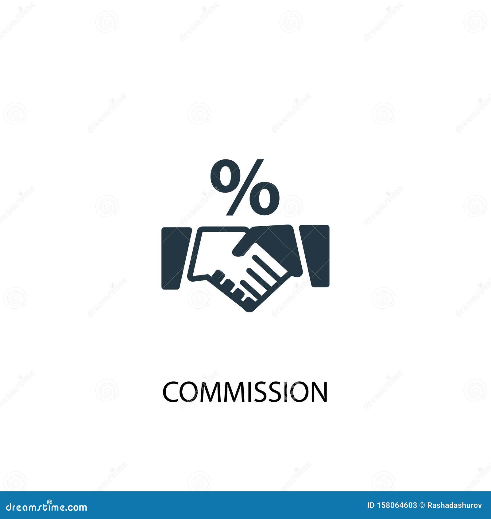 Commission Icon. Simple Element Stock Vector - Illustration of business ...